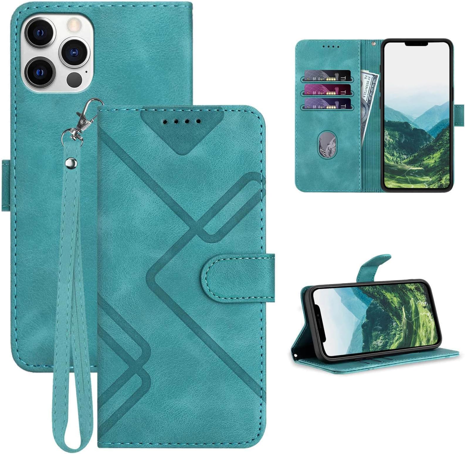 Amazon.com: JHWVVTF Wallet Case,Designed for iPhone 12 Wallet Case,Card ...