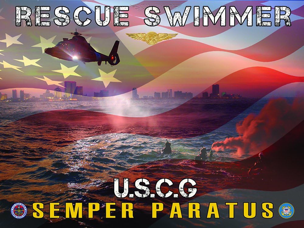 Amazon.com: USCG Coast Guard Rescue Swimmer Poster 18X24 (CG40 ...