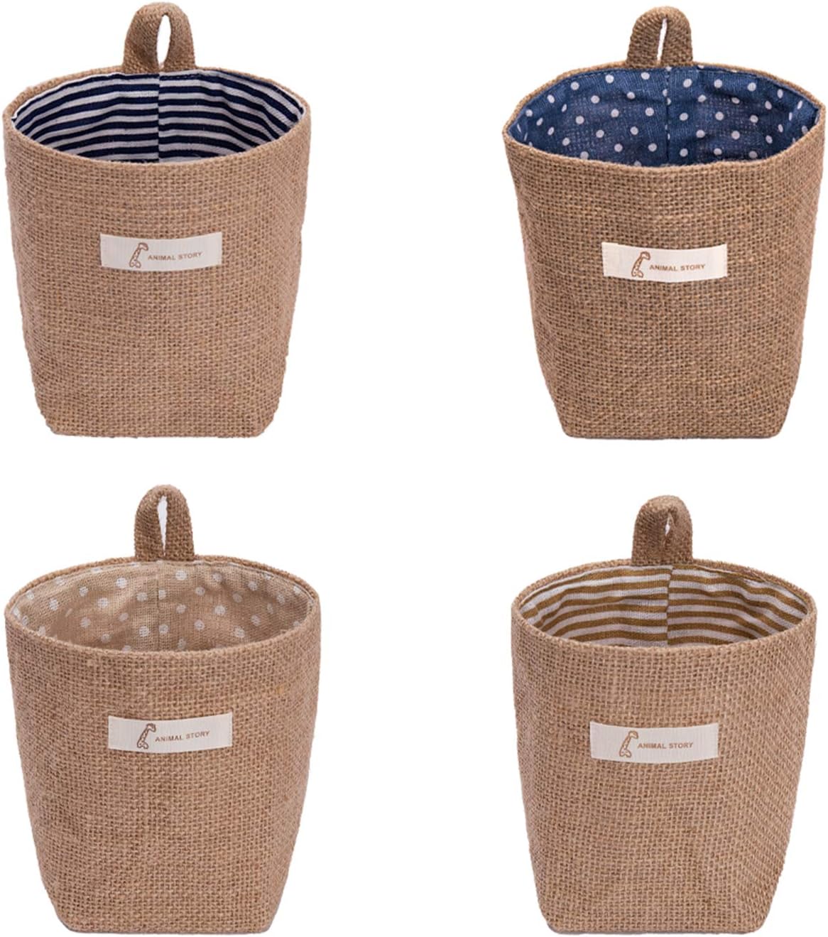 Amazon.com: sansheng 4 Pack Wall Hanging Storage Bags Hanging Storage ...