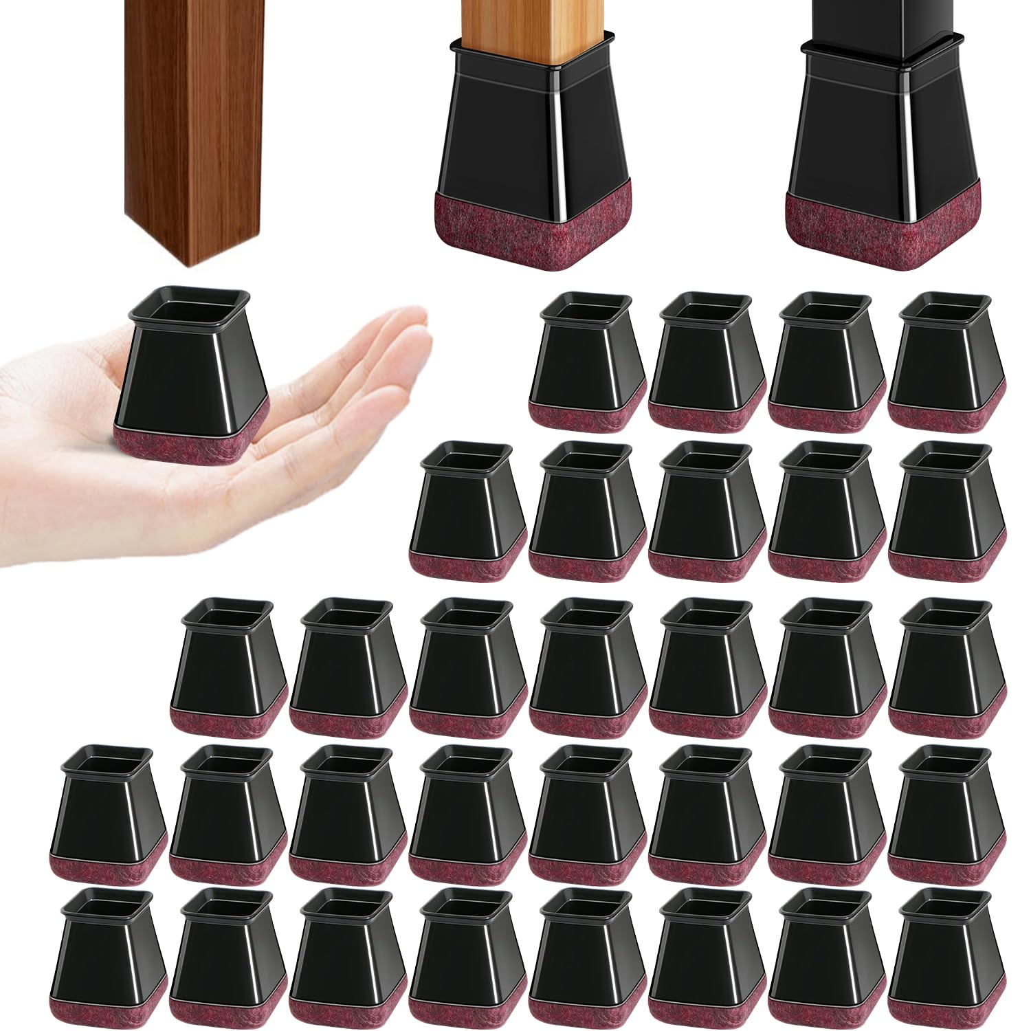 Chair Leg Floor Protectors 32Pcs Silicone Chair Leg Covers. Protective ...