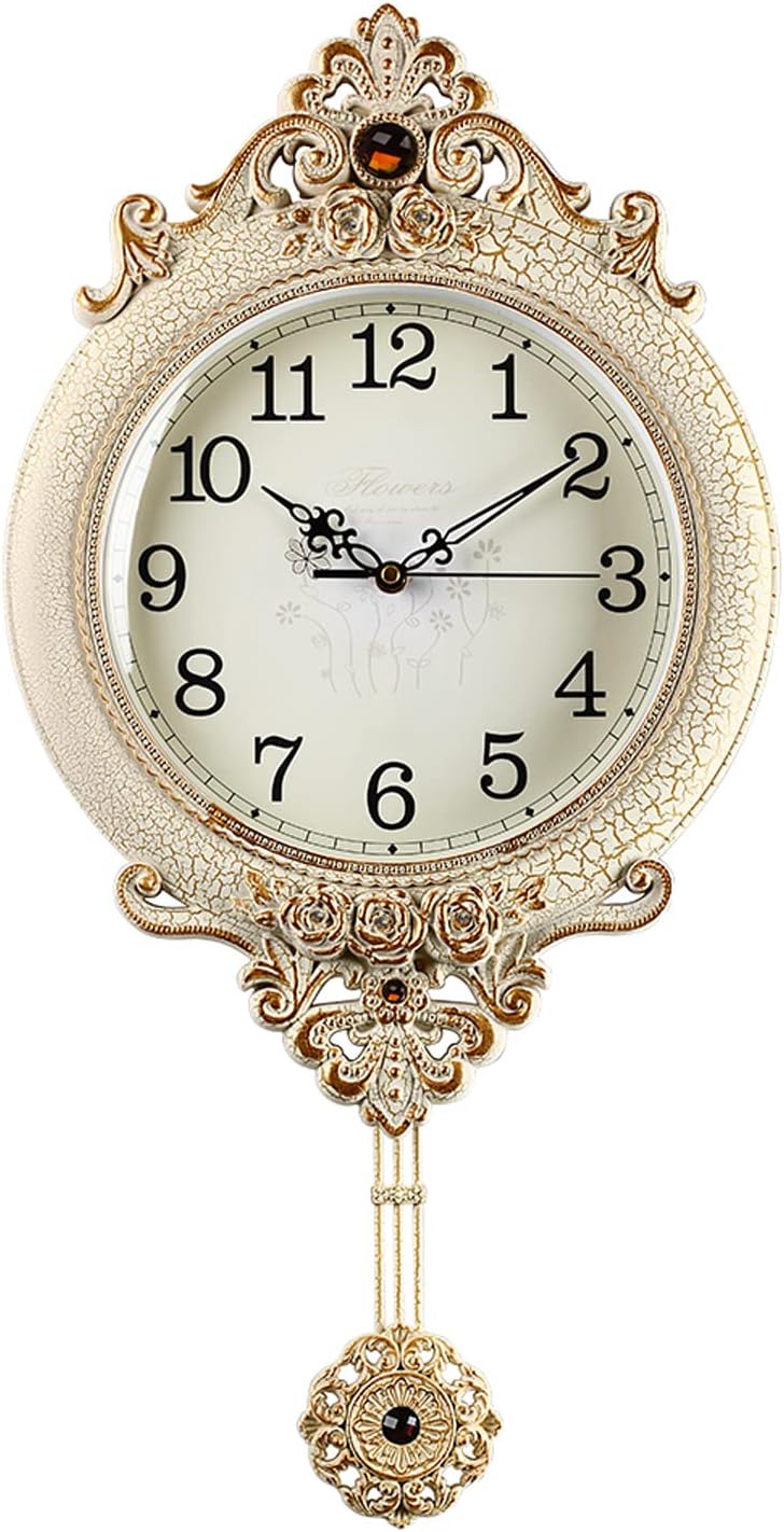Amazon.com: SMZ European-Style Swing Clock Home Mute Wall Clock Living ...