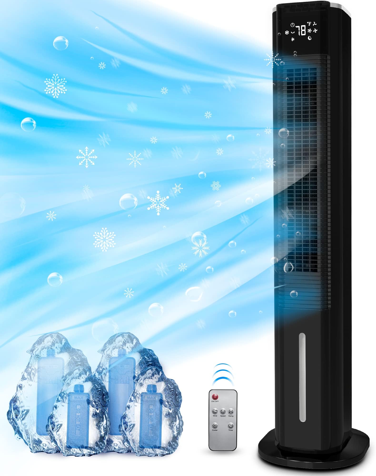 Amazon.com: Evaporative Air Cooler, 42" Portable Air Conditioner for ...