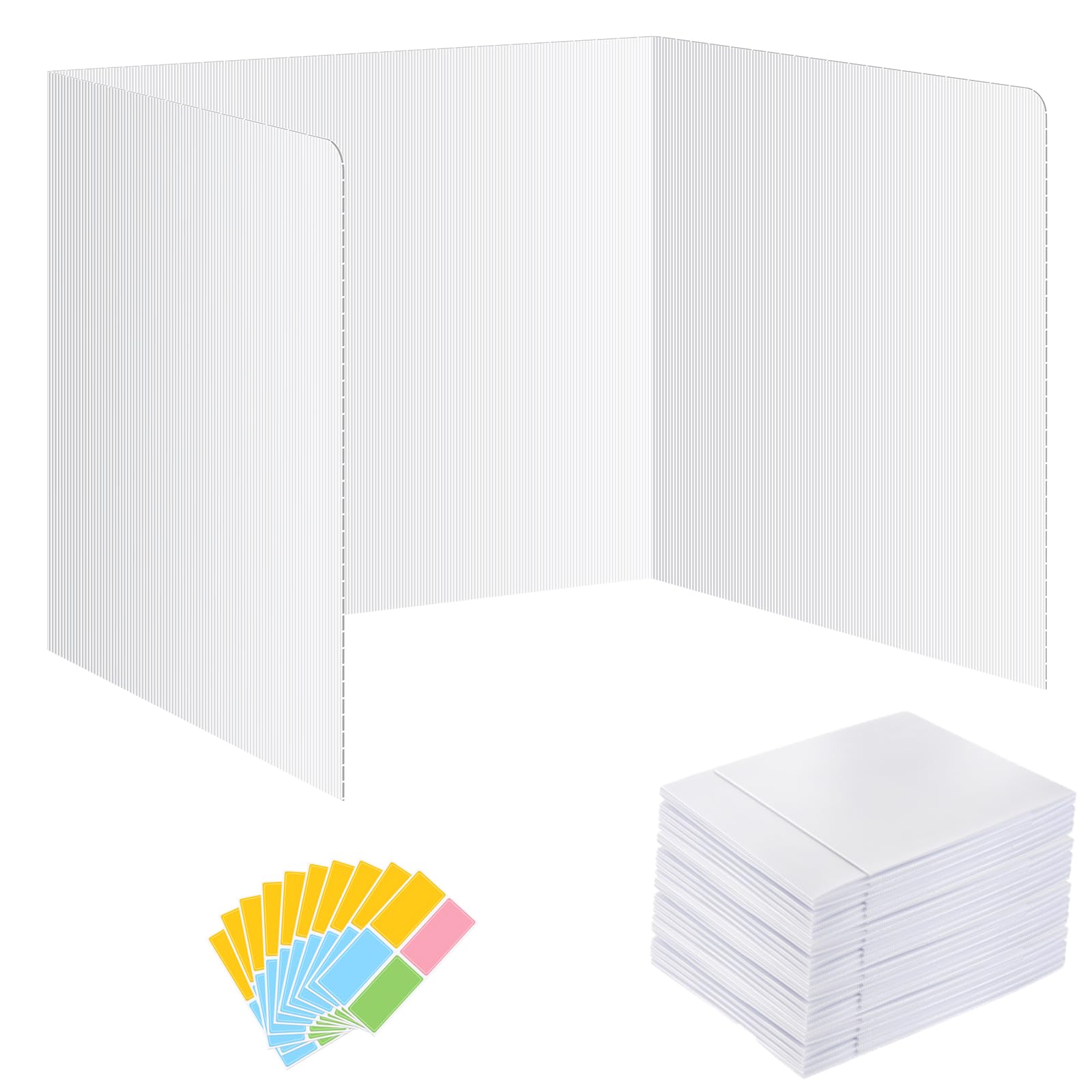 Amazon.com : 24 Pack Privacy Shields for Student Desks, Privacy folders ...