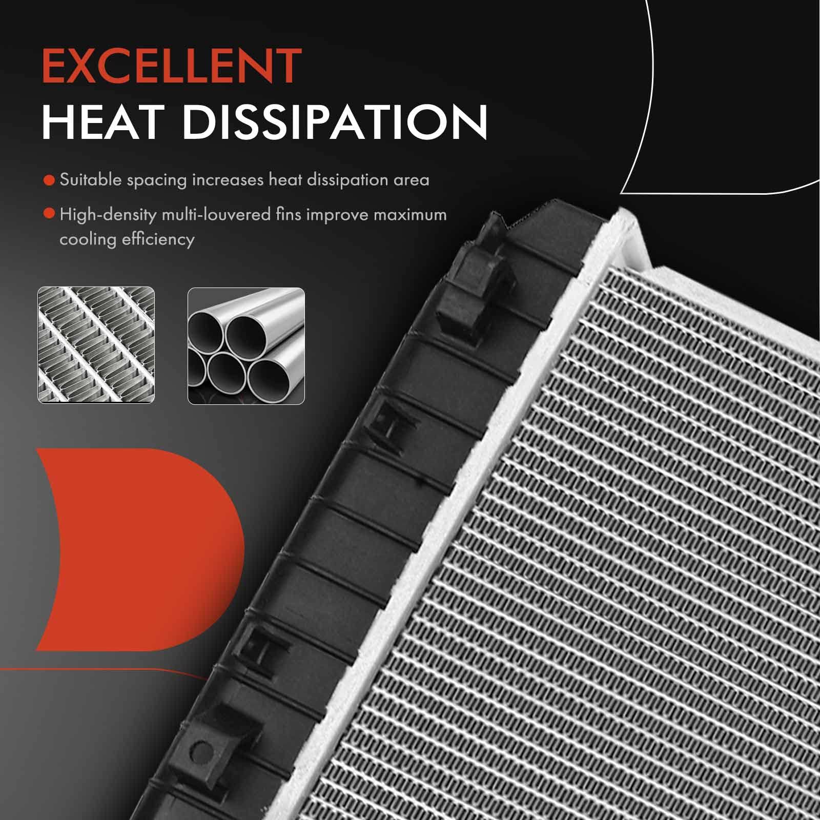 A-Premium Engine Coolant Radiator Assembly with Transmission Oil Cooler ...