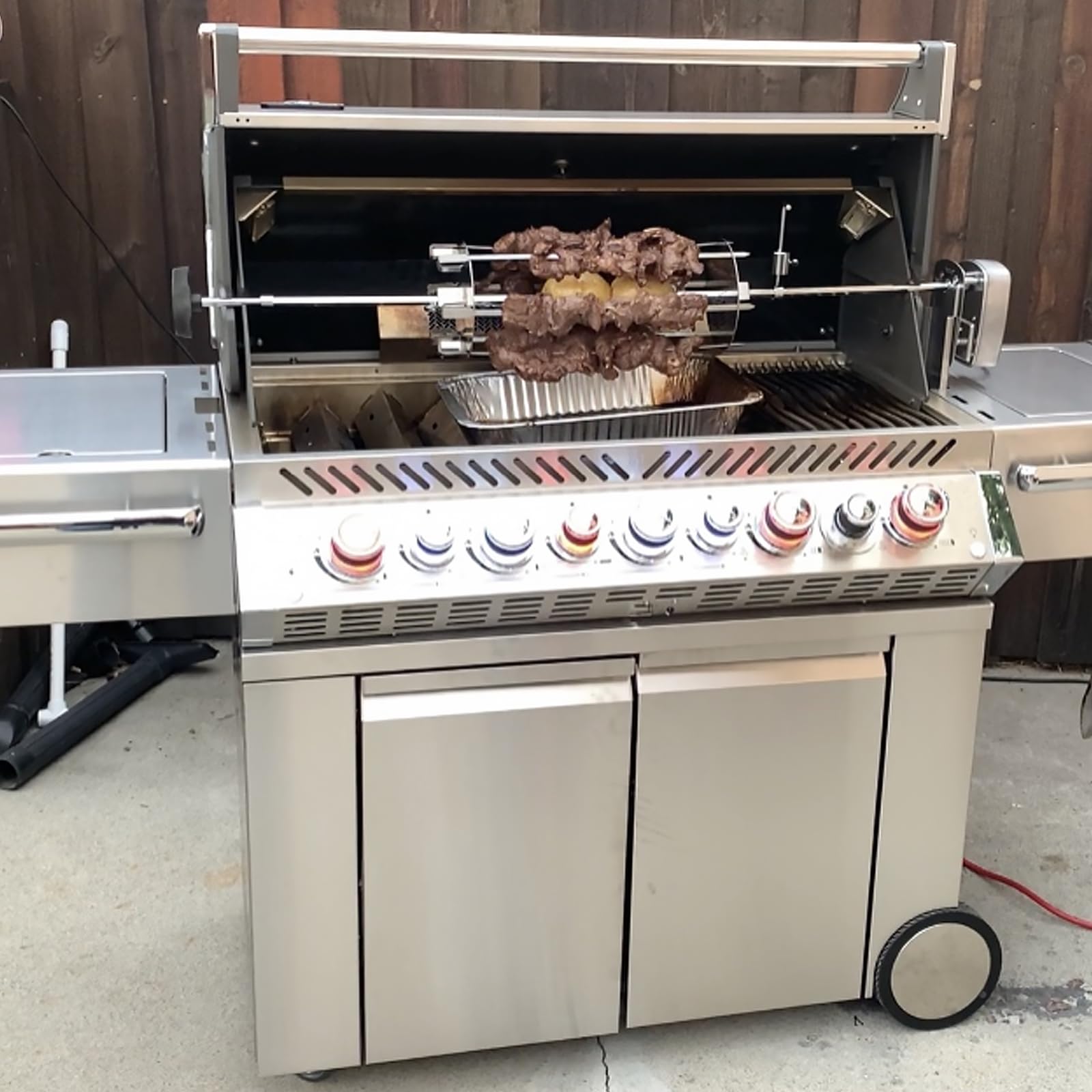 Snapklik.com : Rotisserie Shish Kebab Skewer Set - Universal Stainless ...