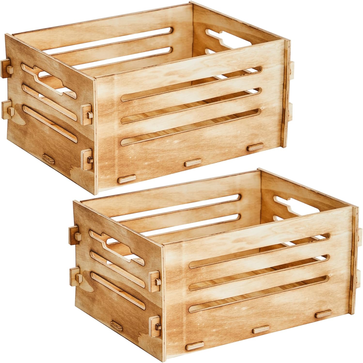 Amazon.com - Lvshanart Wooden Decorative Crate set of 2 Removable ...