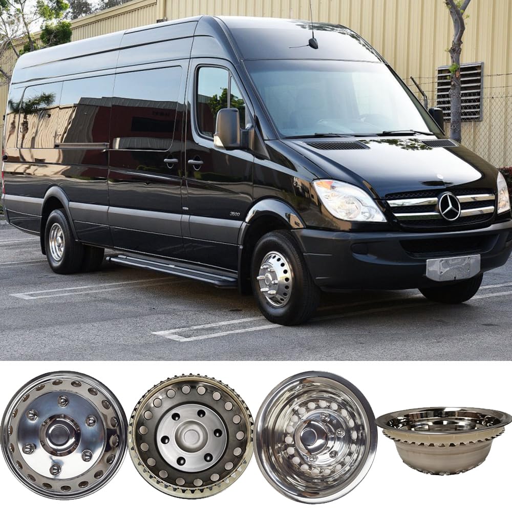 Amazon.com: STARTSHIP 16" Polished Stainless Steel Dually Wheel ...