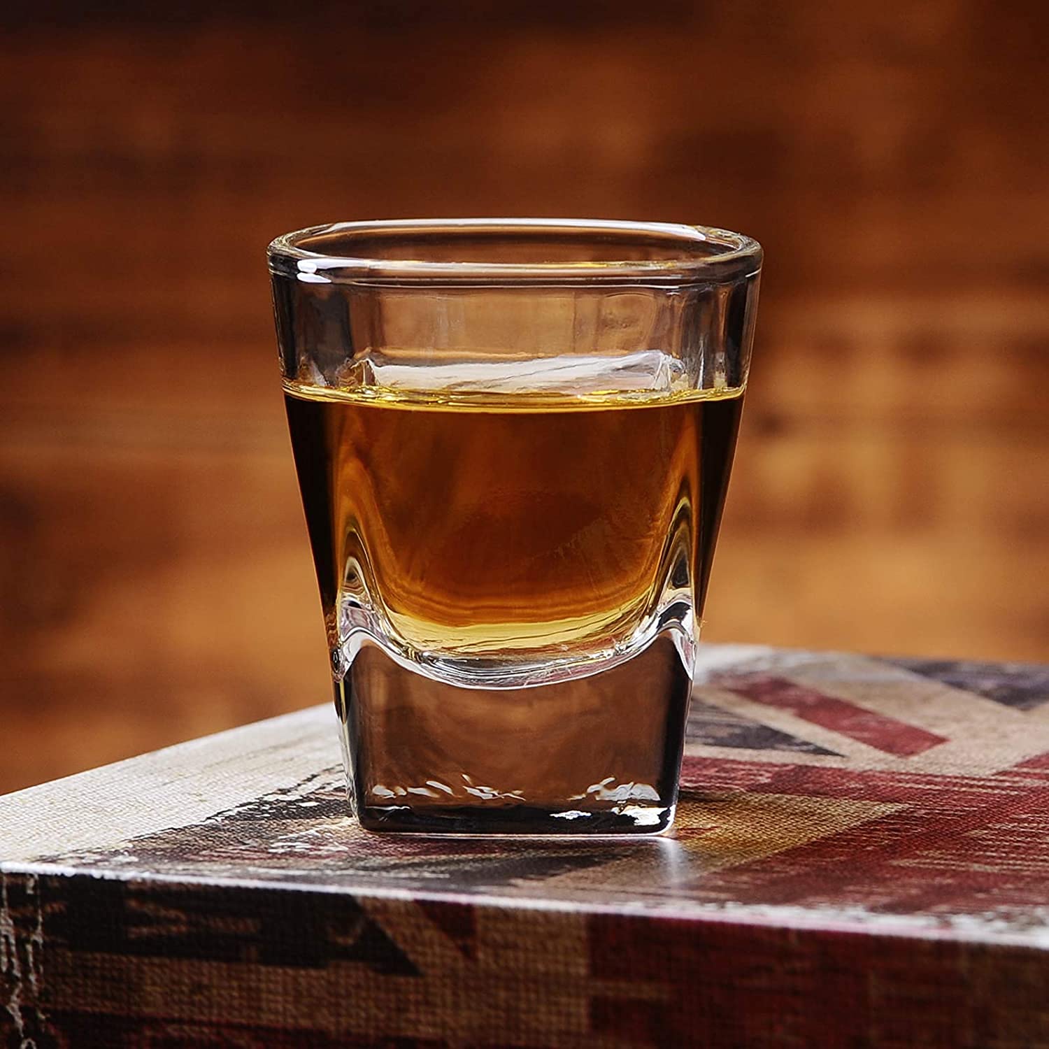 Buy NVRA Square Shot Glasses with Heavy Base, Shot Glasses for Tequila ...