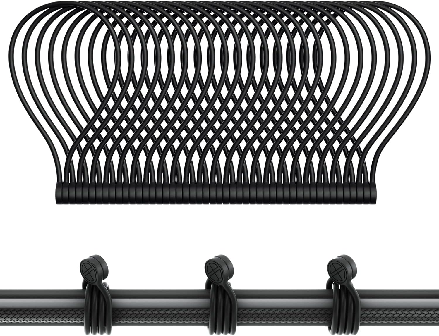 Amazon.com: 24 PCS Silicone Magnetic Cable Ties with Magnet for ...