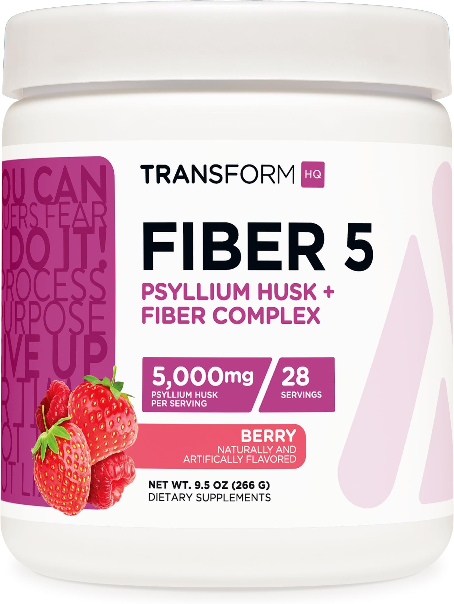 Amazon.com: TransformHQ Fiber 5 Psyllium Husk and Fiber Complex Powder ...