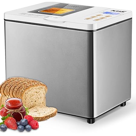 Amazon.com: KBS 19-in-1 Compact Bread Machine with Dual-Heaters, 1.5LB ...