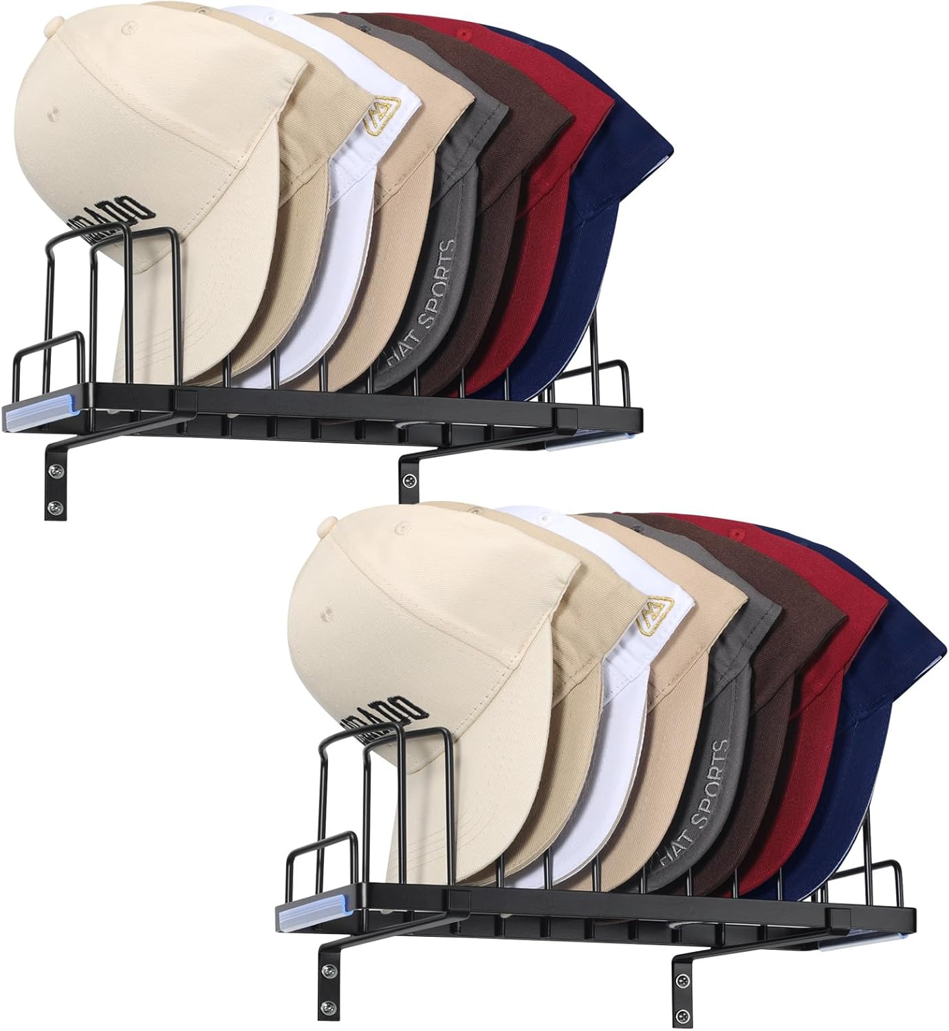 Amazon.com: Hat Organizer,Metal Baseball Cap Hat Rack For Wall ...