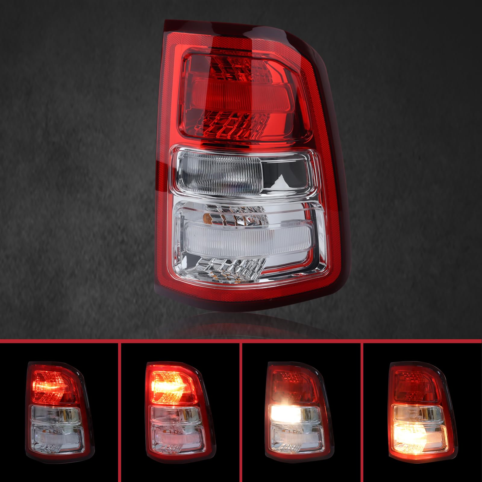 Chrome Bezel Halogen Tail Light Rear Lamp Assembly w/Bulbs&Harnesses ...