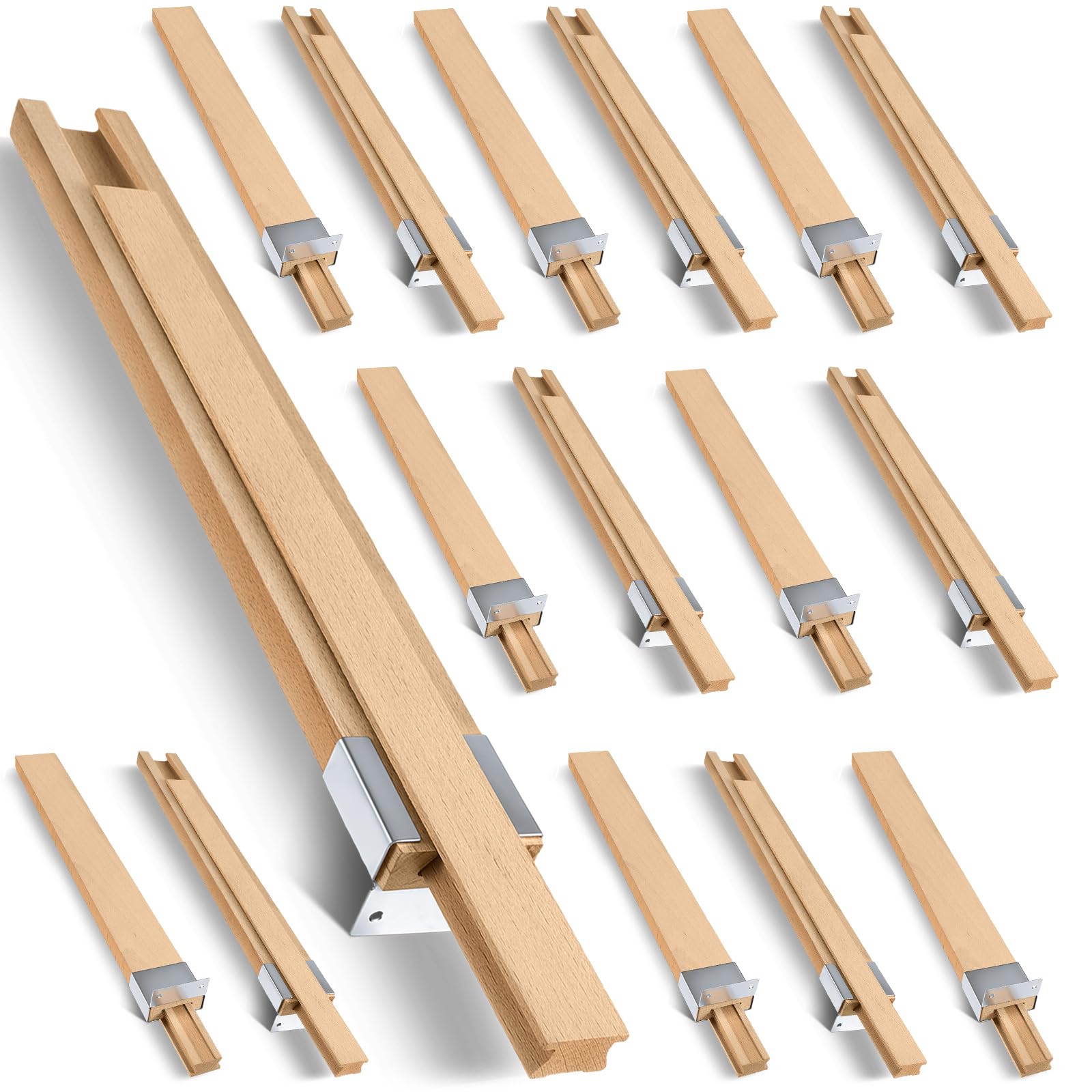 Snapklik.com : Maitys 4 Pcs Wooden Drawer Slides Bottom Mount Classic ...