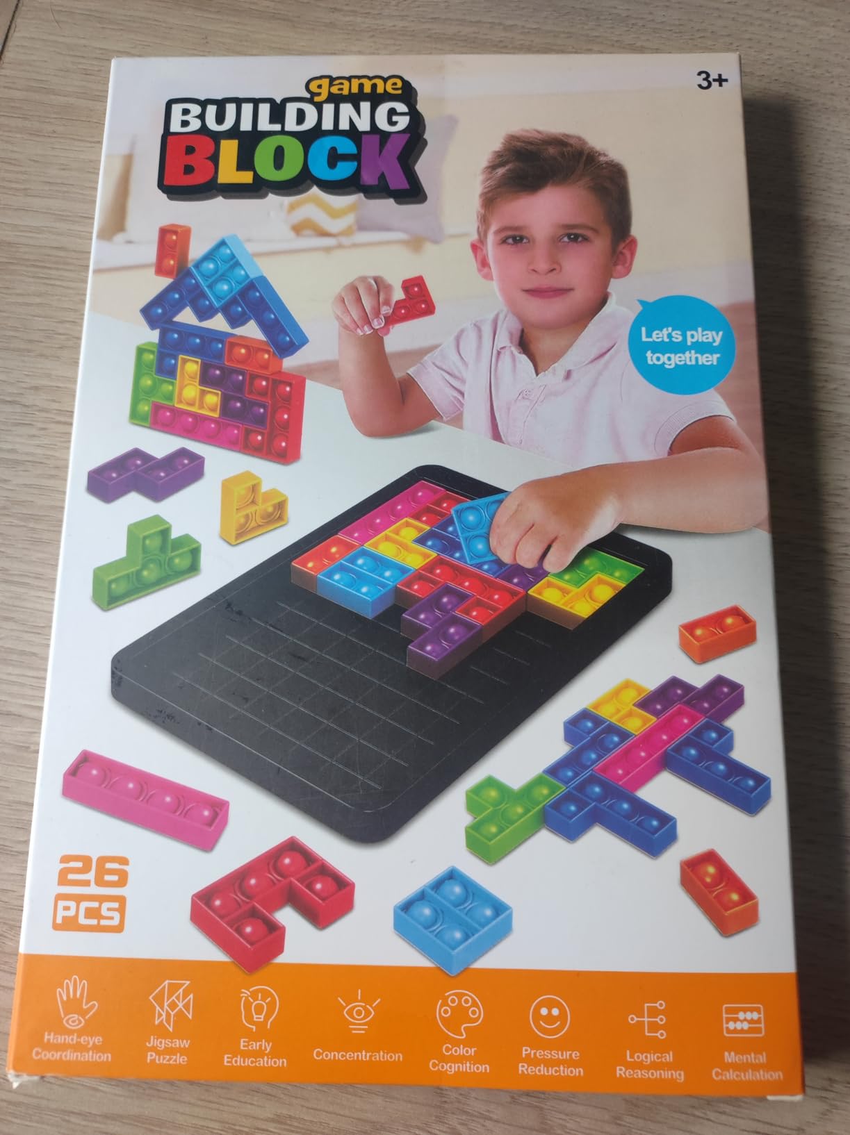 Fidget Toys for Autism, Tetris Puzzle Brain Game Silicone Push Pop ...