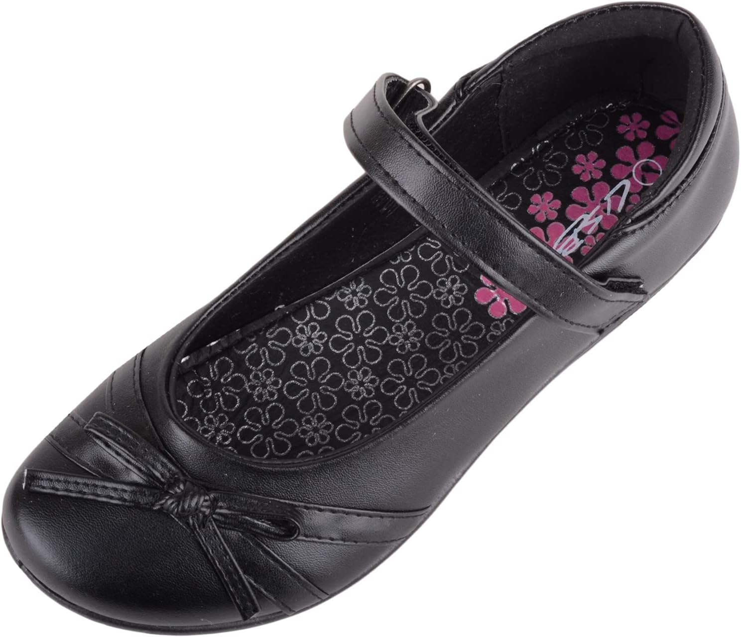 ABSOLUTE FOOTWEAR Childrens Kids Girls Touch and Close Bow Design Smart ...