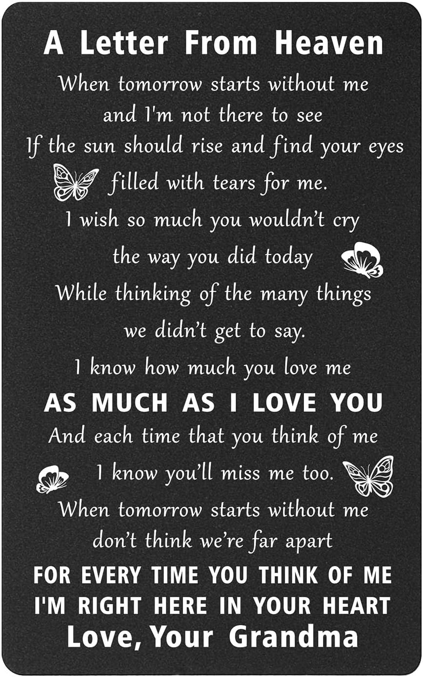 Amazon.com : ENGZHI Sympathy Card Memorial Gifts Loss of Grandmother ...