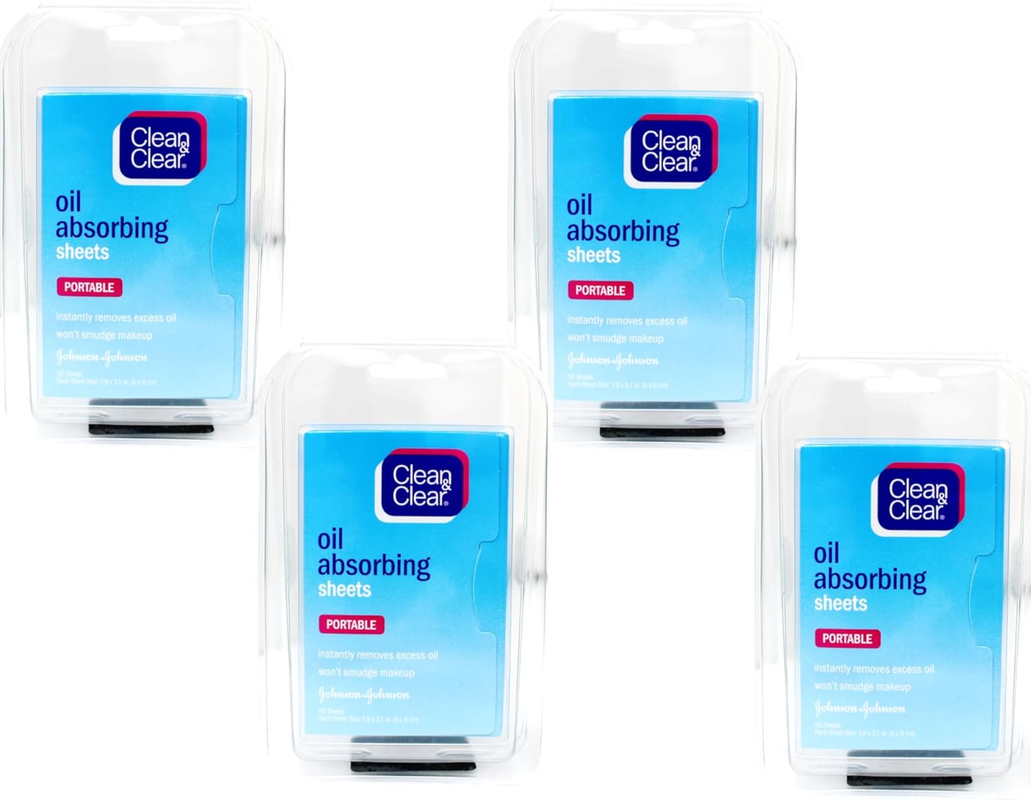 Clean & Clear Oil-Absorbing Sheets, 50-Count Sheets (Pack of 4 ...