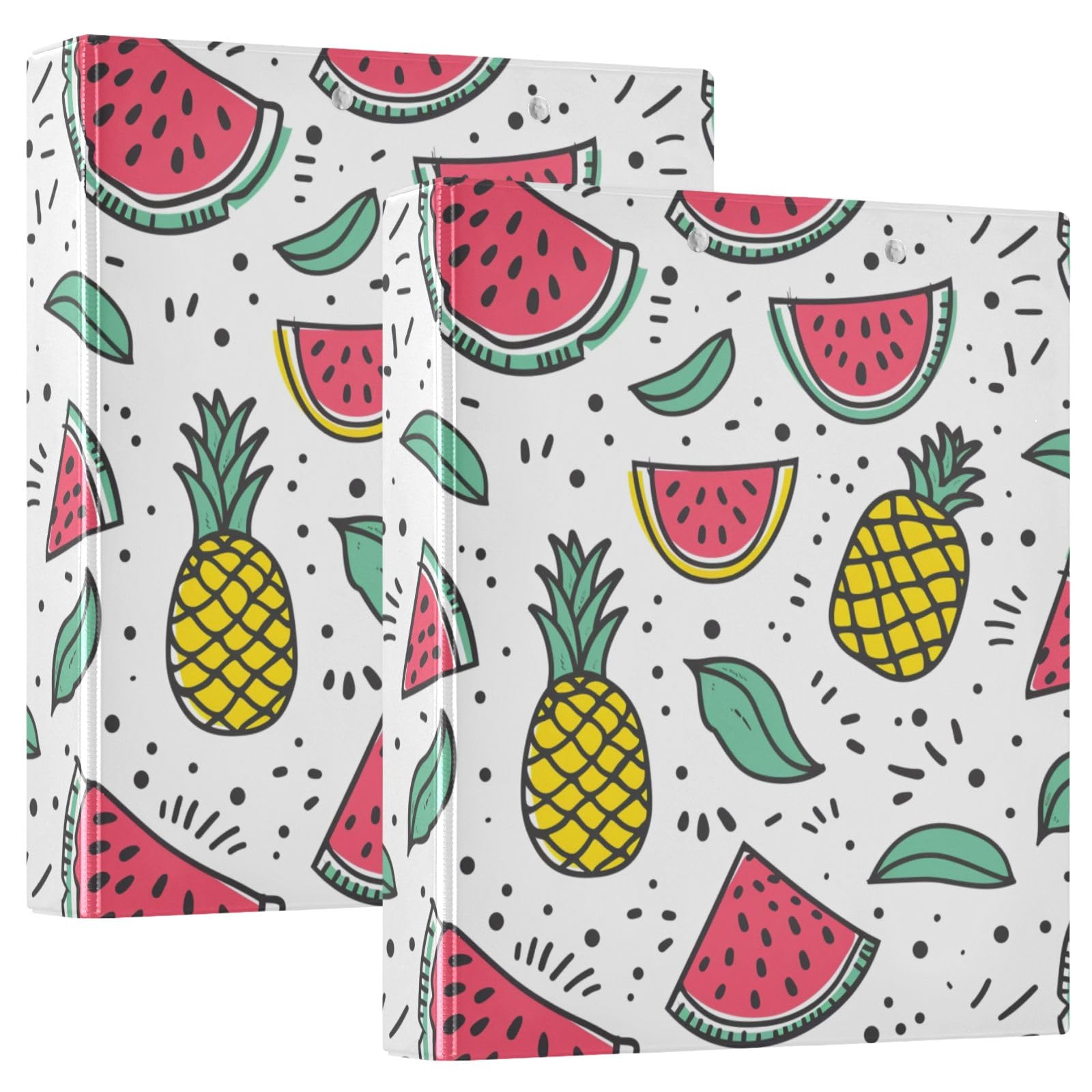 Amazon.com : 3 Ring Binders Fruit Summer Watermelon 1.5in Binder Round ...