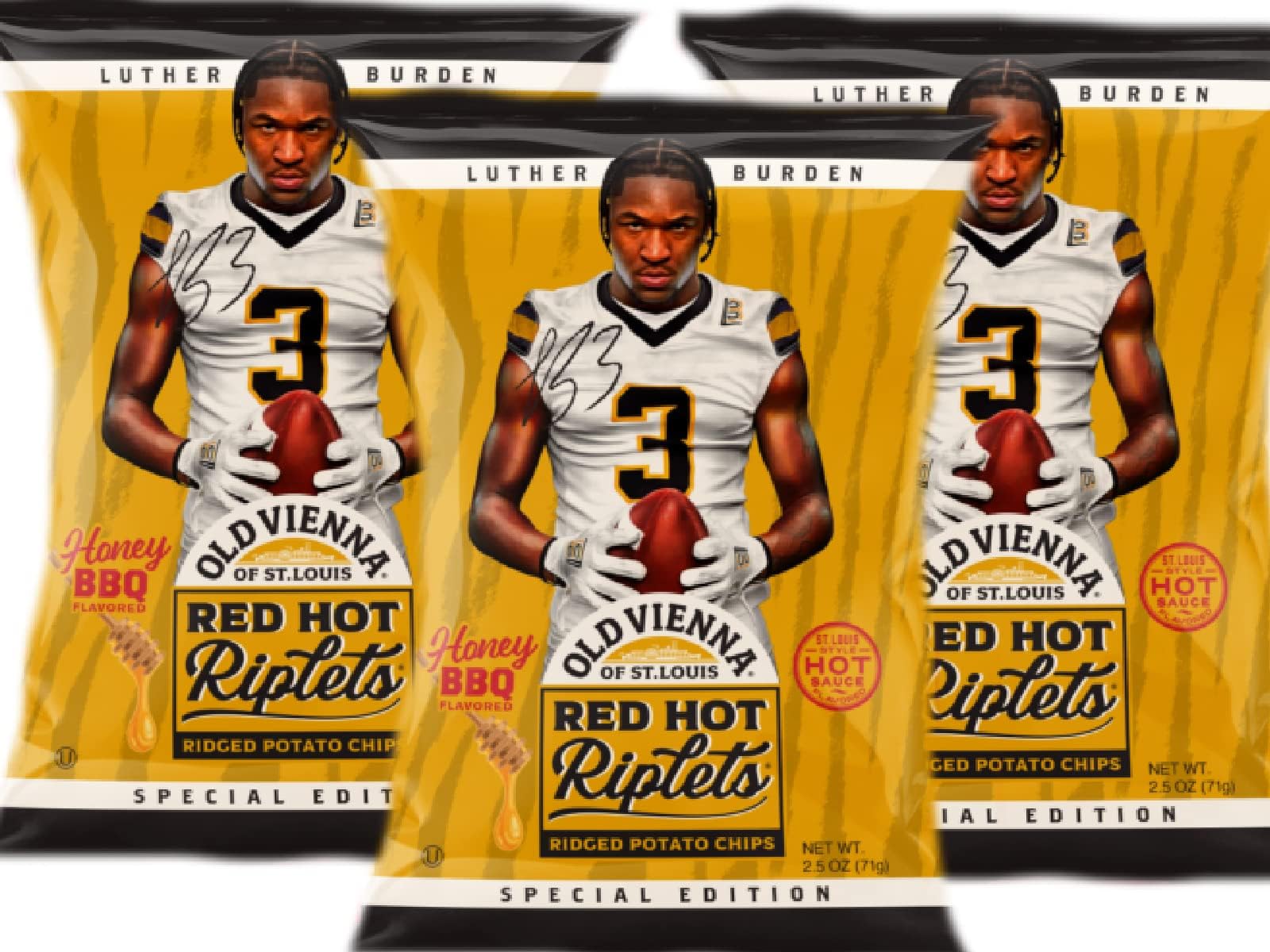 Amazon.com: Old Vienna of St Louis (Red Hot Riplets Hot BBQ Flavored ...