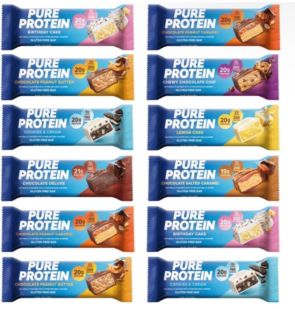 Amazon.com: Pure Protein Bars, High Protein, Nutritious Snacks to ...