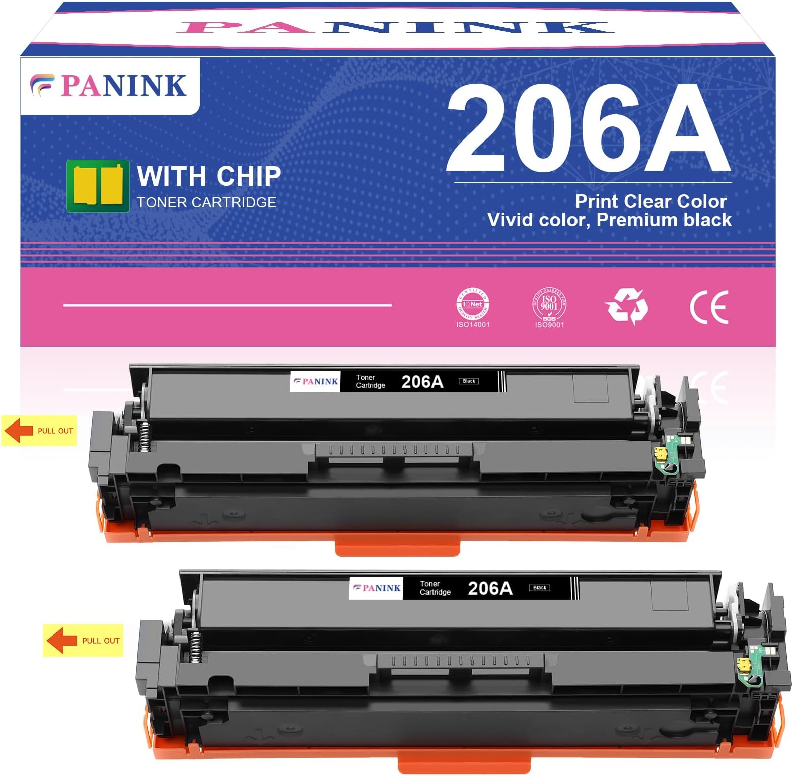 Amazon.com: 206A Black Toner Cartridge with Chip (1 Pack) Compatible ...