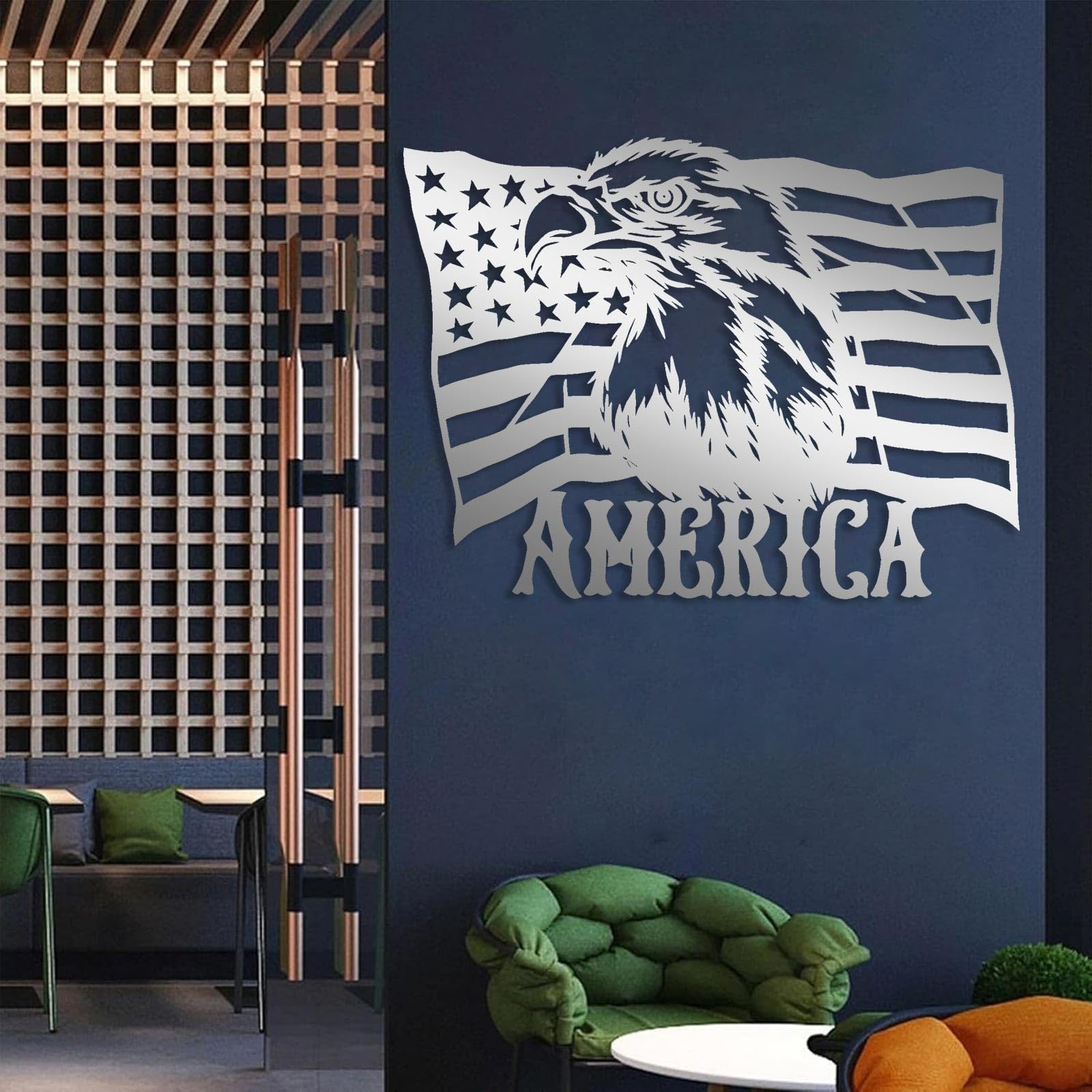 American Flag Outdoor Wall Art Idadey Idadey American Flag Metal Wall