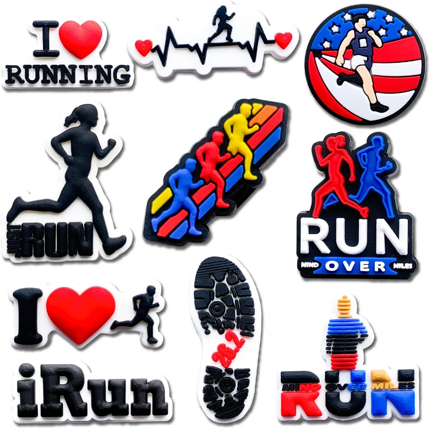 Amazon.com: Chionwen 10Pcs Running Shoe Decoration Charms for Croc Clog ...