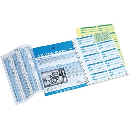 Durable Visitor Book 300 Refill Pack - 300 Perforated 90 x 60 mm ...