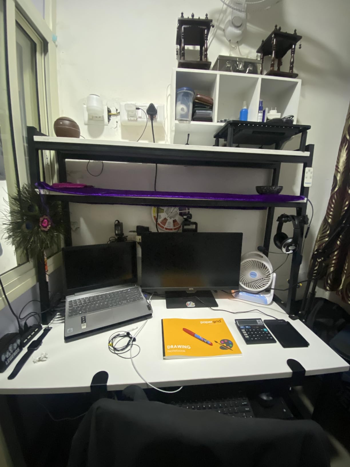 LAD Workspaces® - Ichiban - 3 Tier Engineered Wood Study Table, Laptop ...