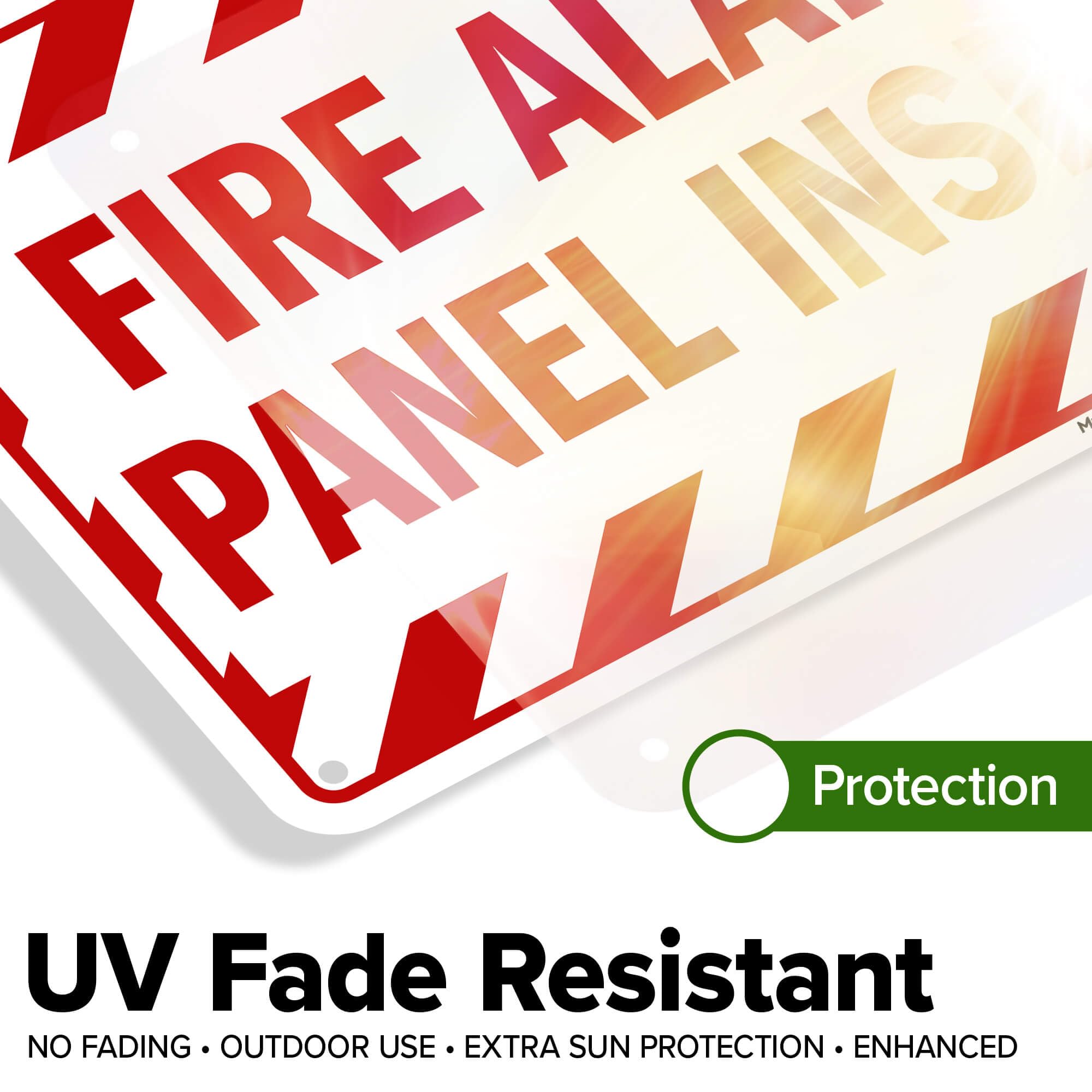 Sign In FIRE ALARM CONTROL PANEL LOCATED INSIDE SIGN (7X10,Red,Aluminum ...