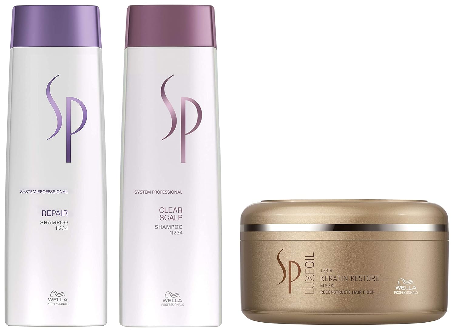 Wella Professionals LuxeOil Keratin Restore Mask, 150ml & Wella ...