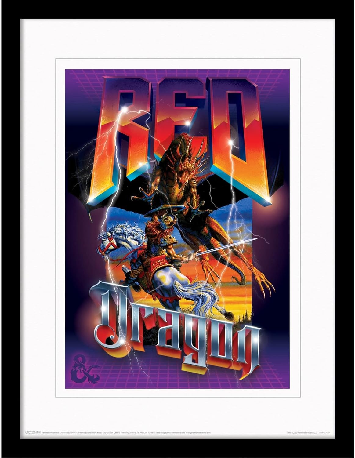 Dungeons and Dragons Print in Black Picture Frame Collector Edition ...