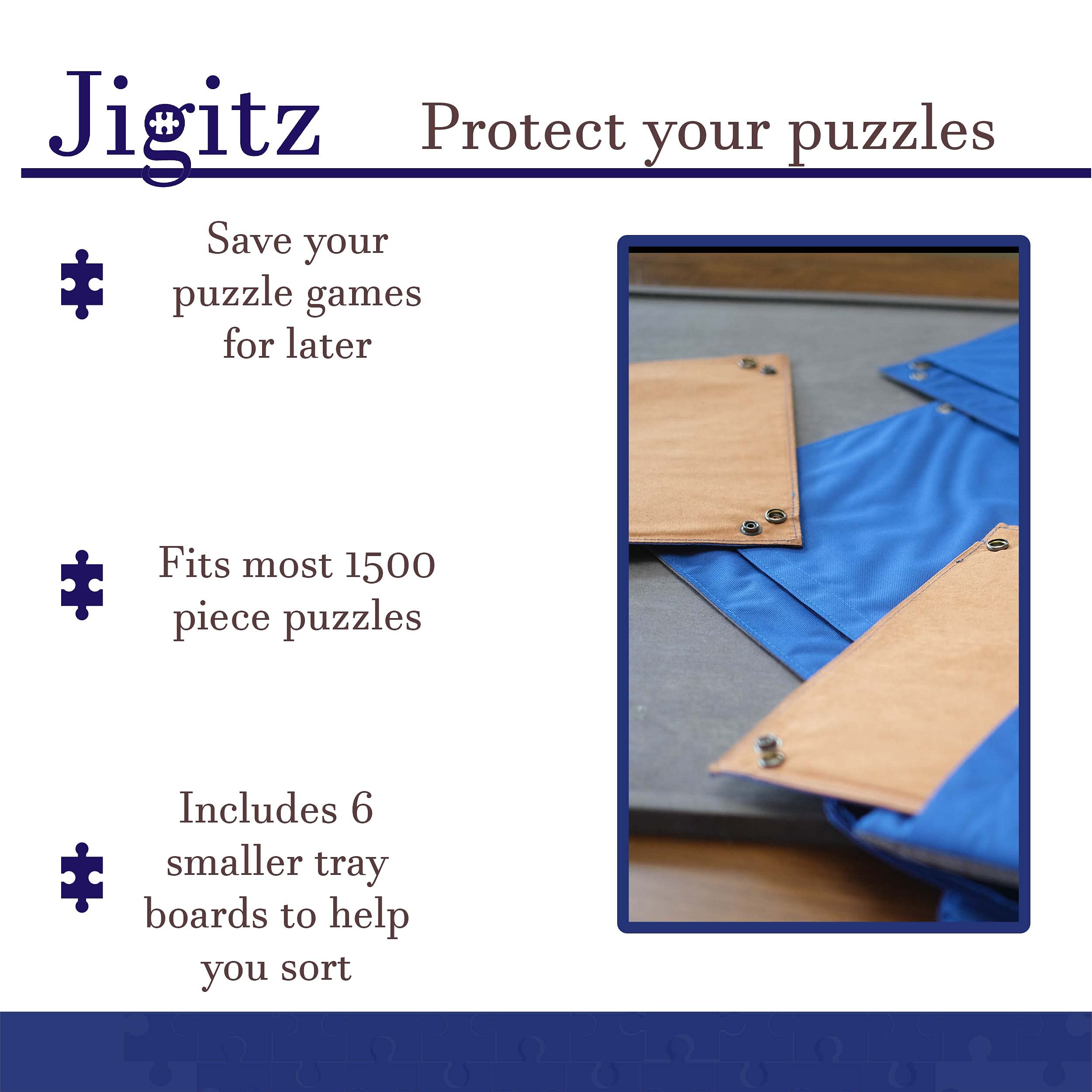 Buy Jigitz Jigsaw Puzzle Case – 1500 Piece Puzzle Caddy Portable Puzzle ...