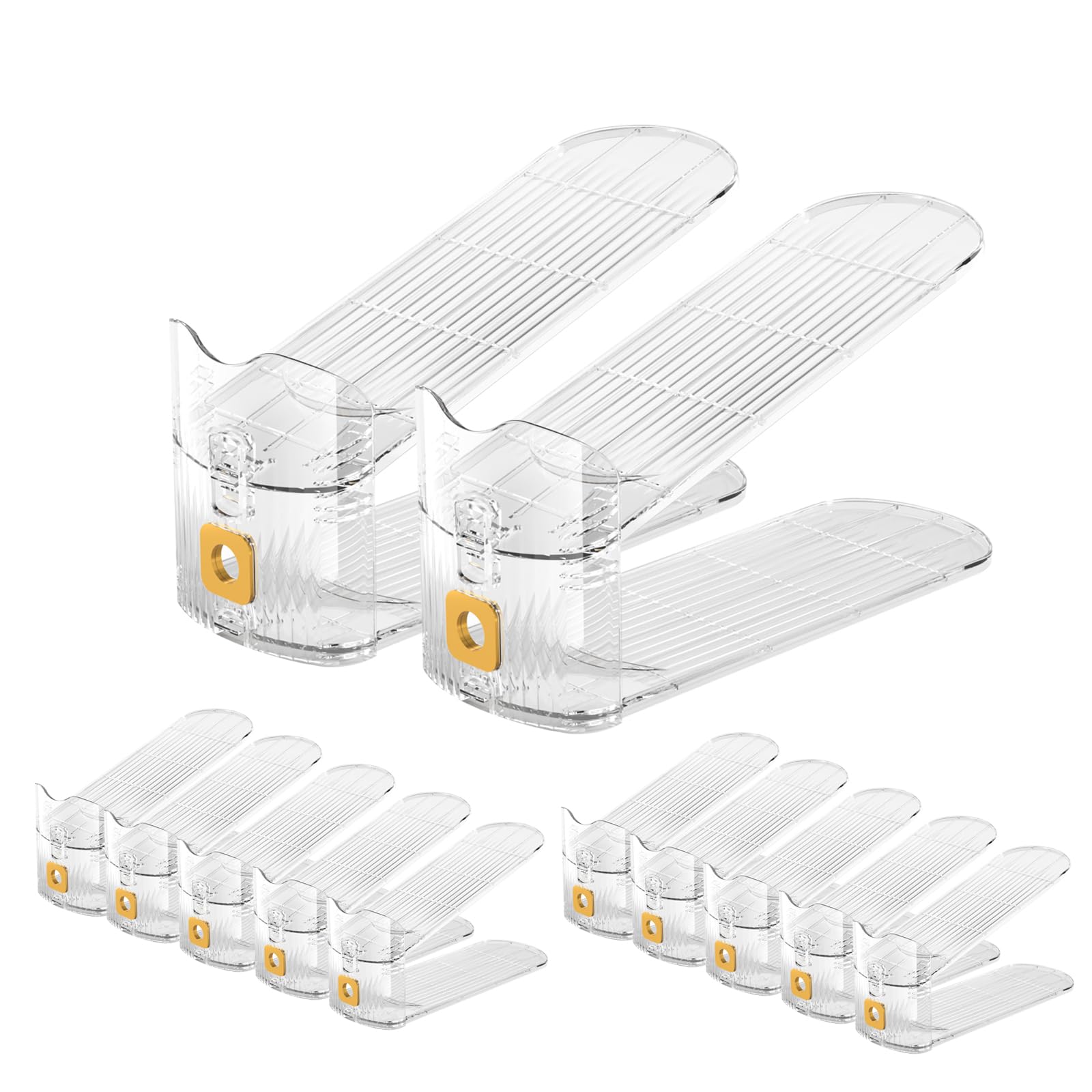 Amazon.com: CiBiZi Adjustable Shoe Slots Organizers Clear Shoe Space ...