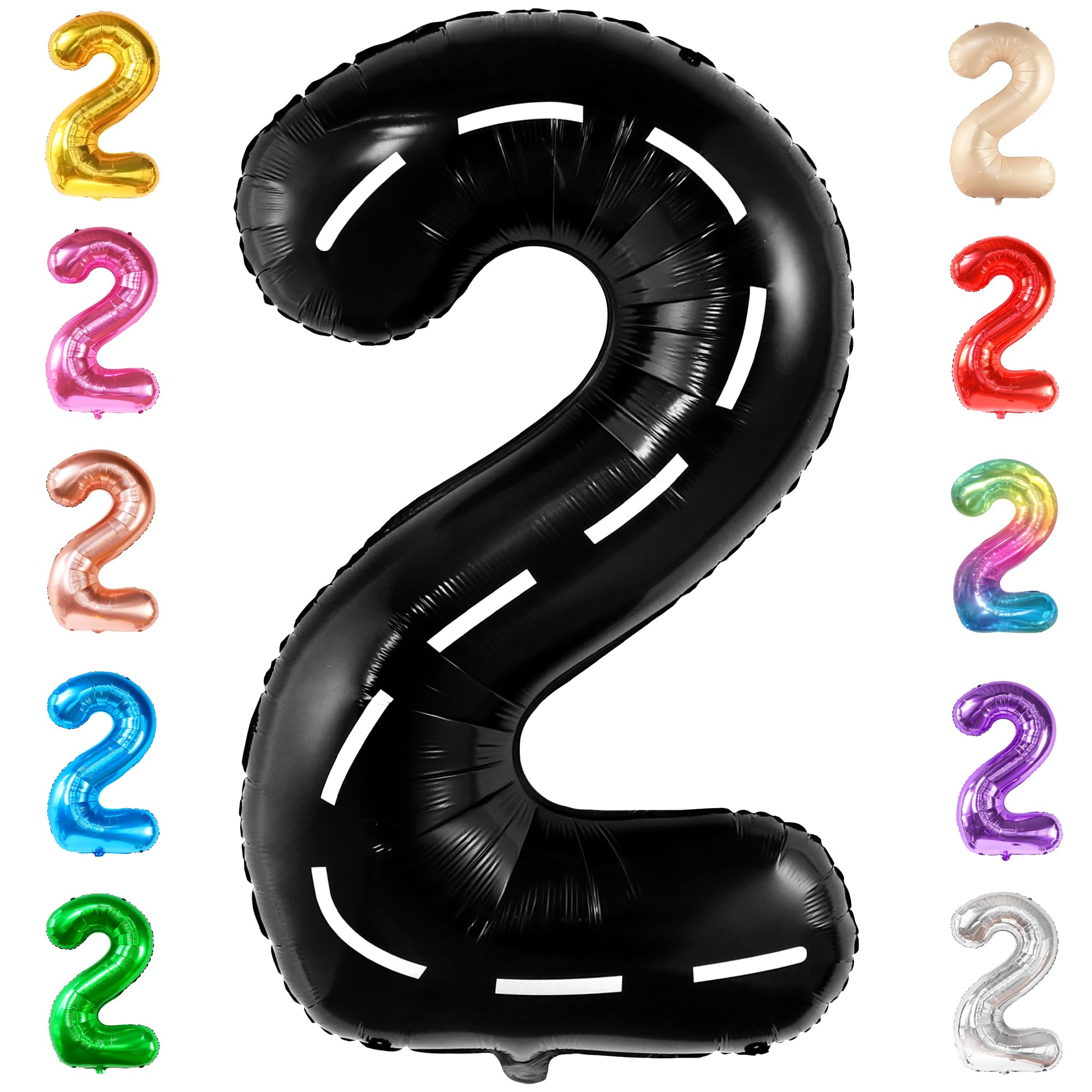 Snapklik.com : Giant Black Number 2 Balloon - 40 Inch Foil Number ...