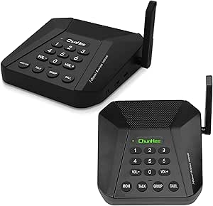 ChunHee Intercoms Wireless for Home, 21 Channels Office Business Wireless Intercom System, Two ...
