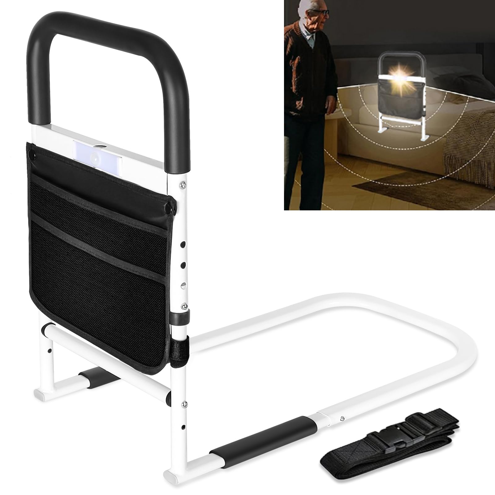 BEEYEO Bed Rails for Seniors, Bed Assist Rail for Seniors, Adjustable ...