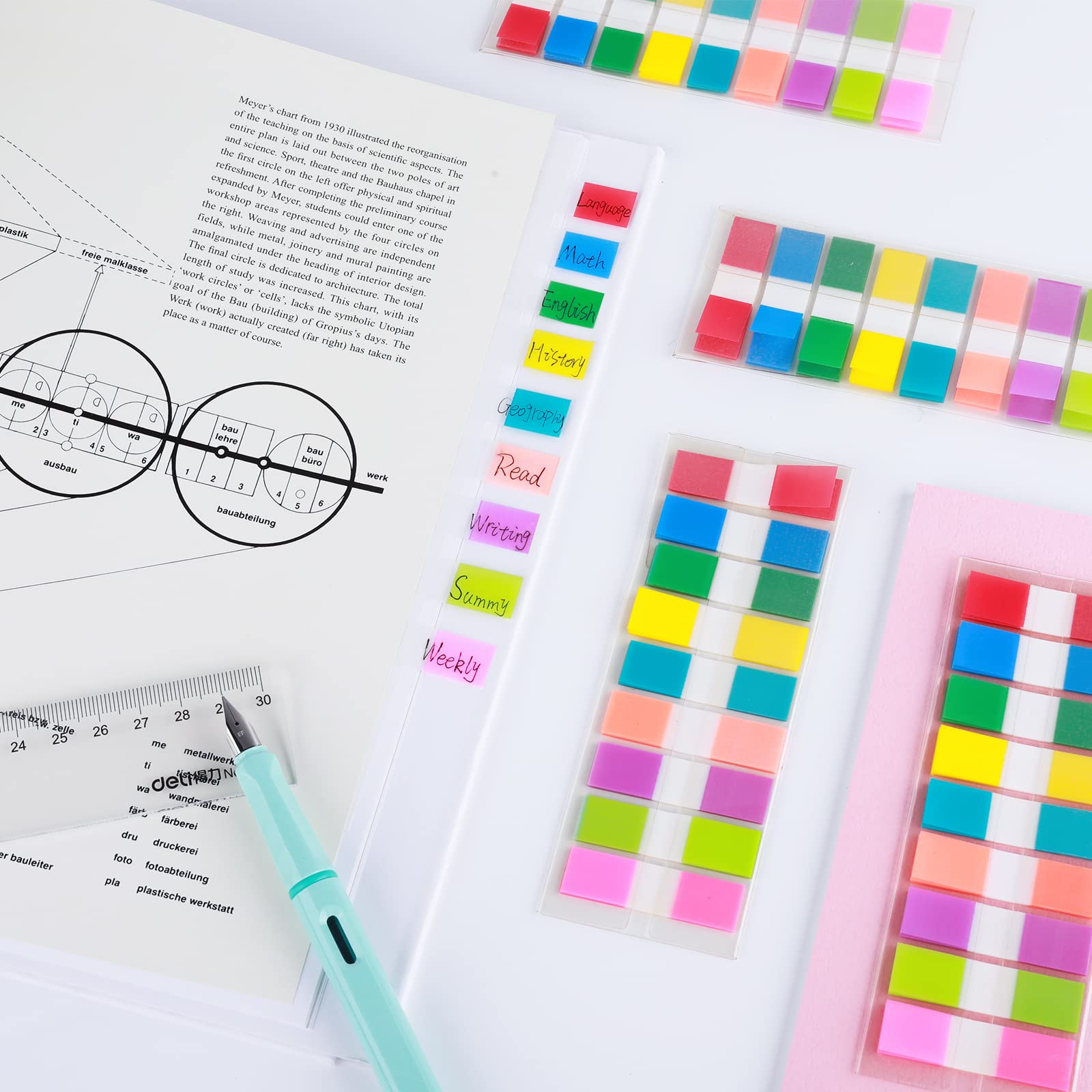 Snapklik.com : Page Markers Sticky Tabs - 6 Pack Sticky Note Tabs, Book ...