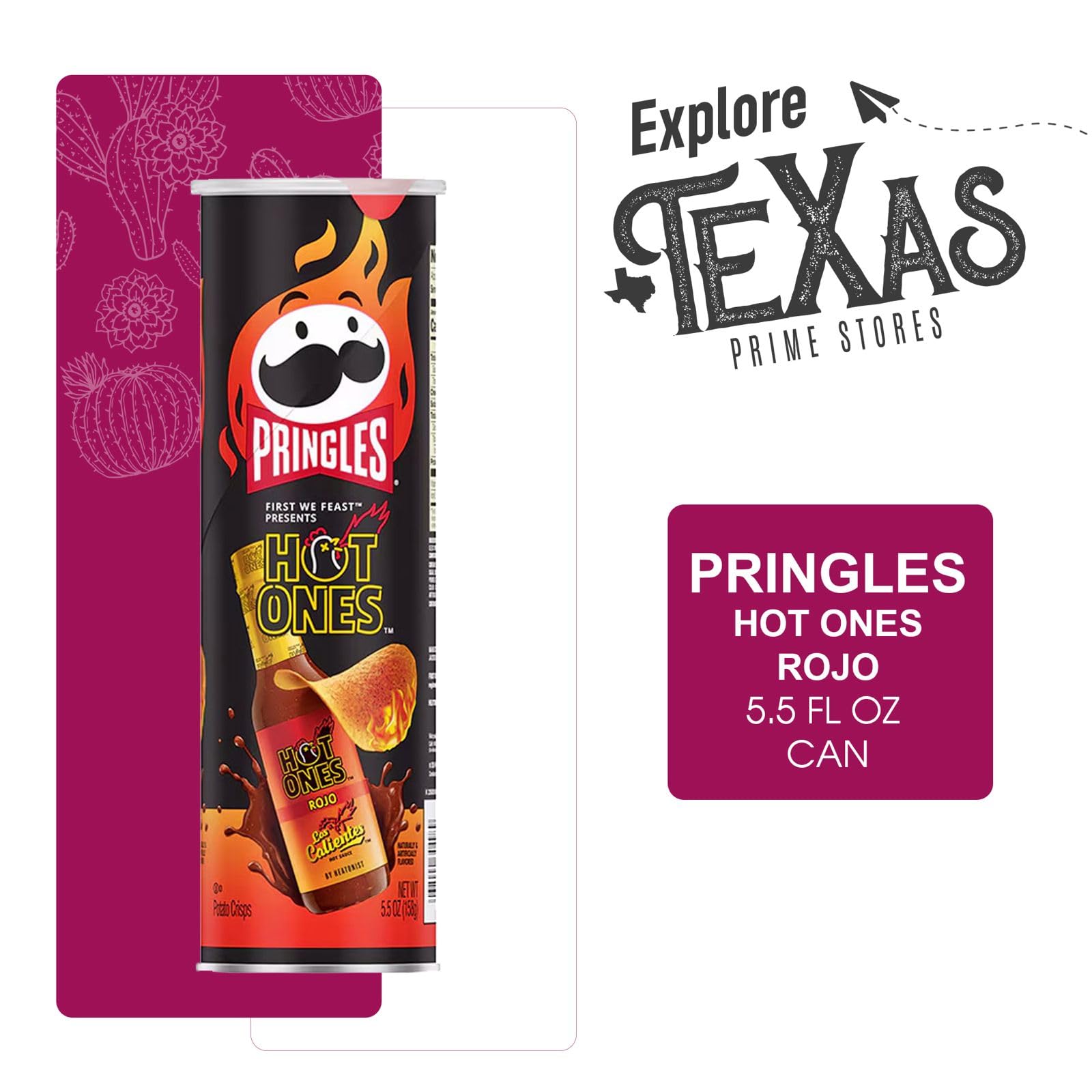 Snapklik.com : Pringles 12- Count Of Hot Ones Rojo Los Calientes Potato ...