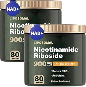 Amazon.com: NAD+ Supplement - Liposomal Nicotinamide Riboside, Resveratrol, Quercetin, NAD ...