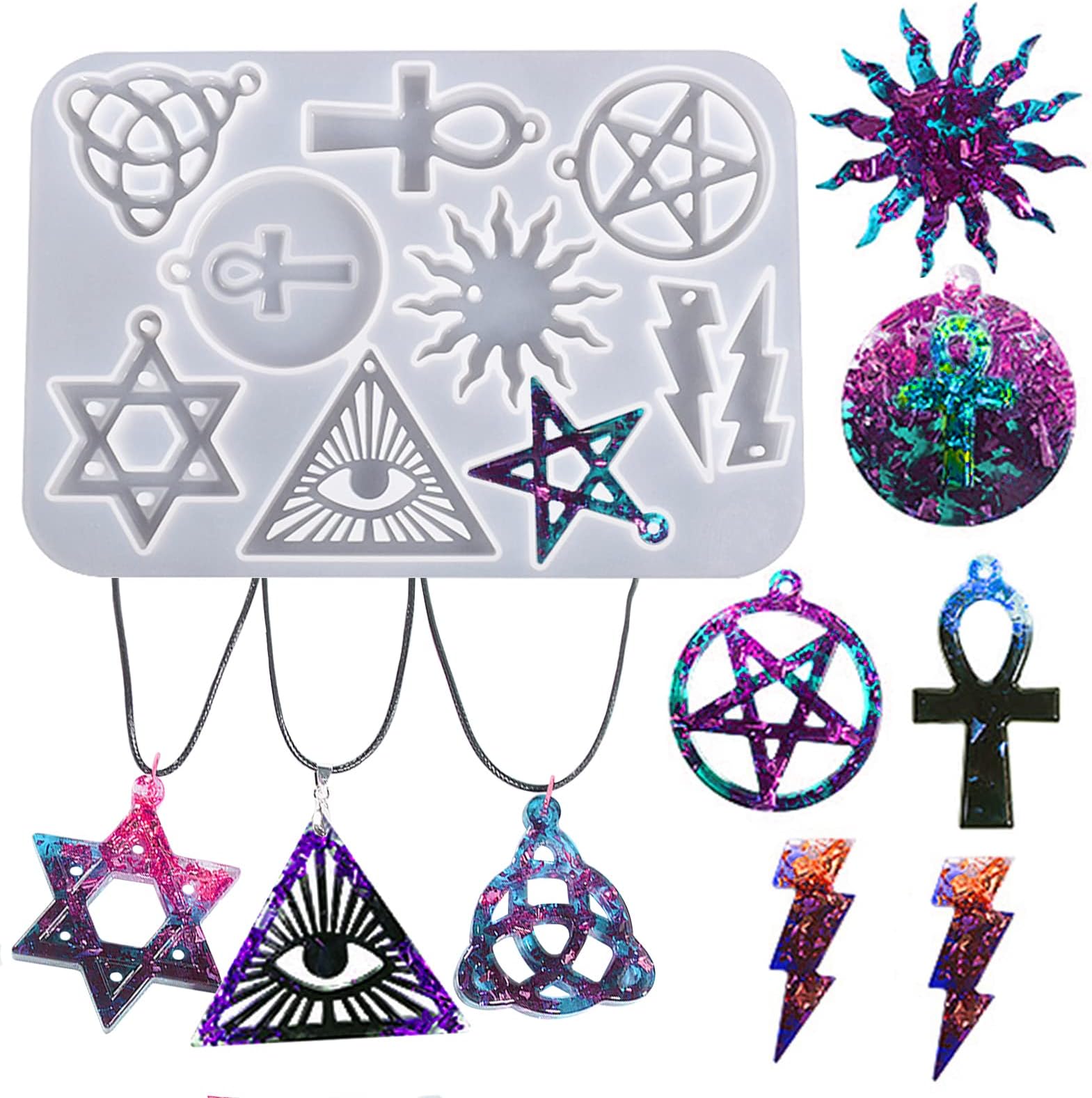 Amazon.com: Resin Molds Silicone, Silicone Keychain Jewelry Pendant ...