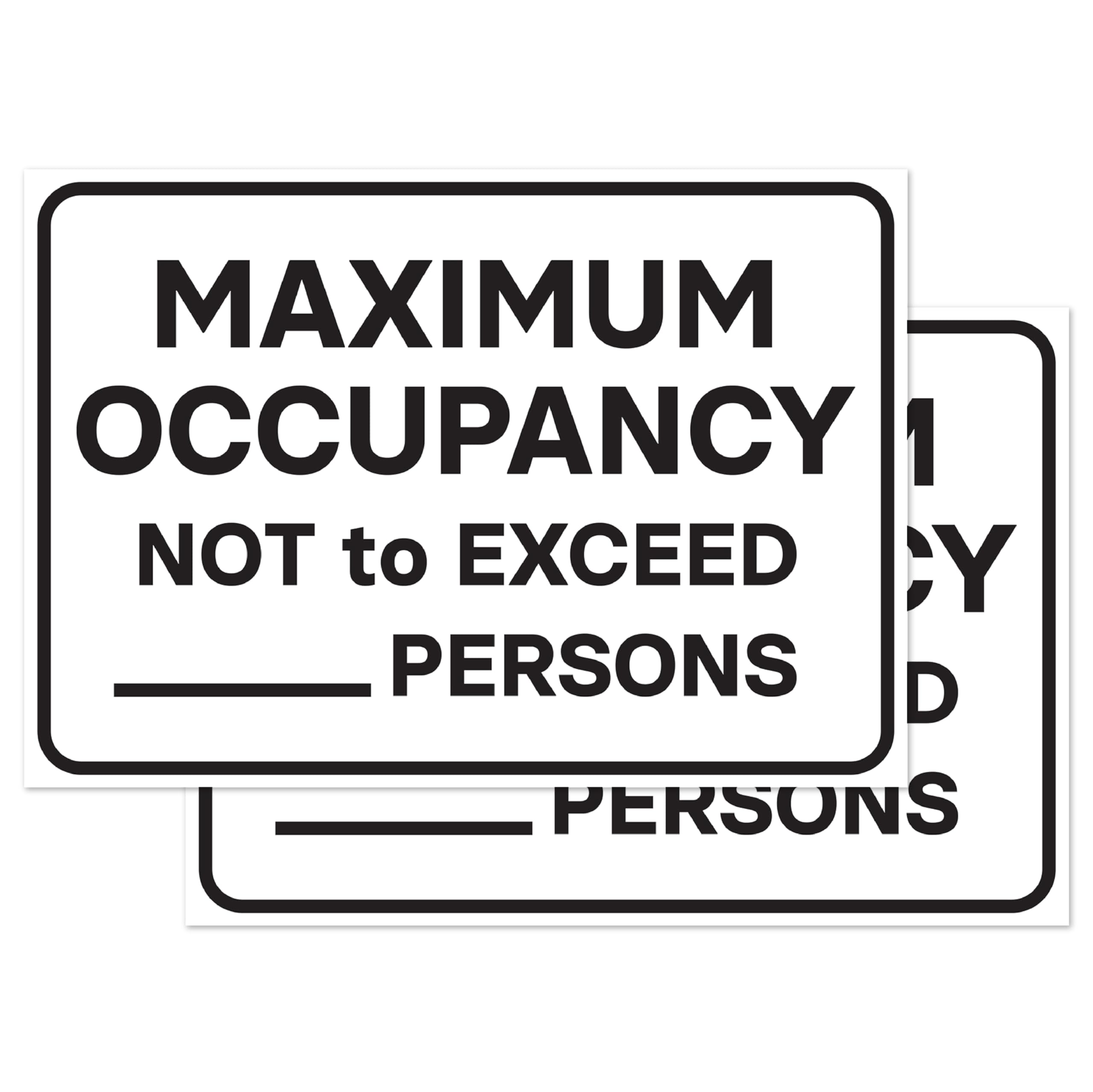 Amazon.com: Maximum Occupancy Signs, Self Adhesive Vinyl Stickers ...