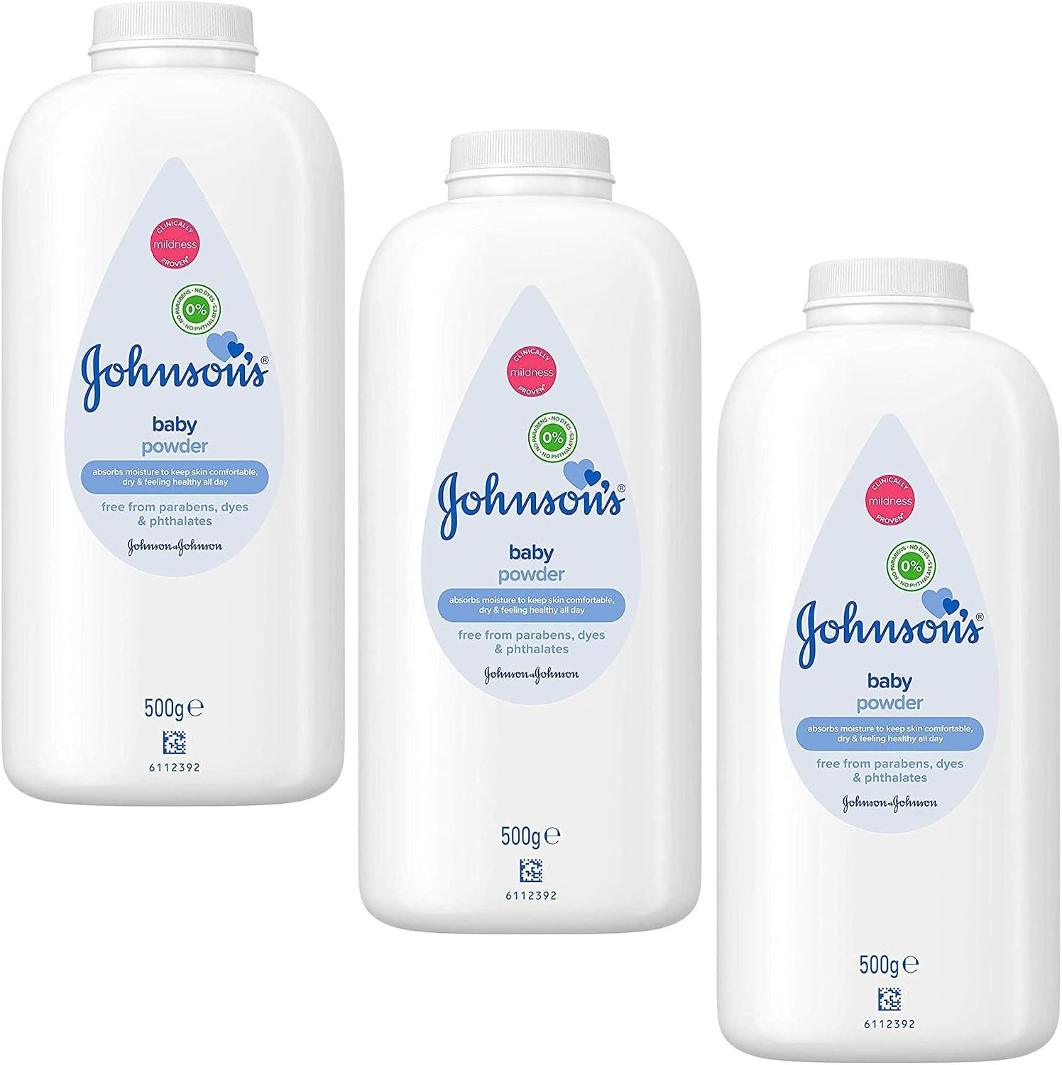 Johnson's Baby Powder - Talco Bebé 500gr, Paquete de 3 : Amazon.es: Bebé