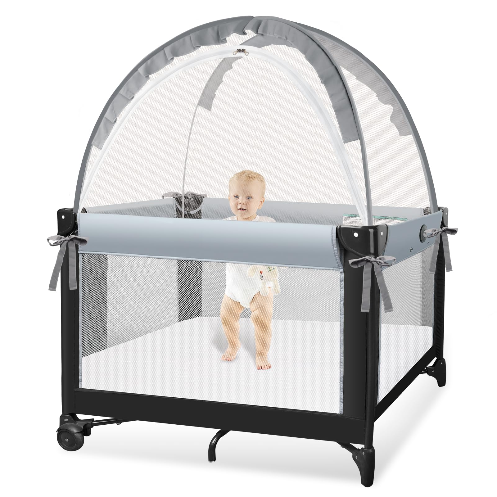 Amazon.com: Generic Crib Tent - Crib Net to Keep Baby in - Baby Crib ...