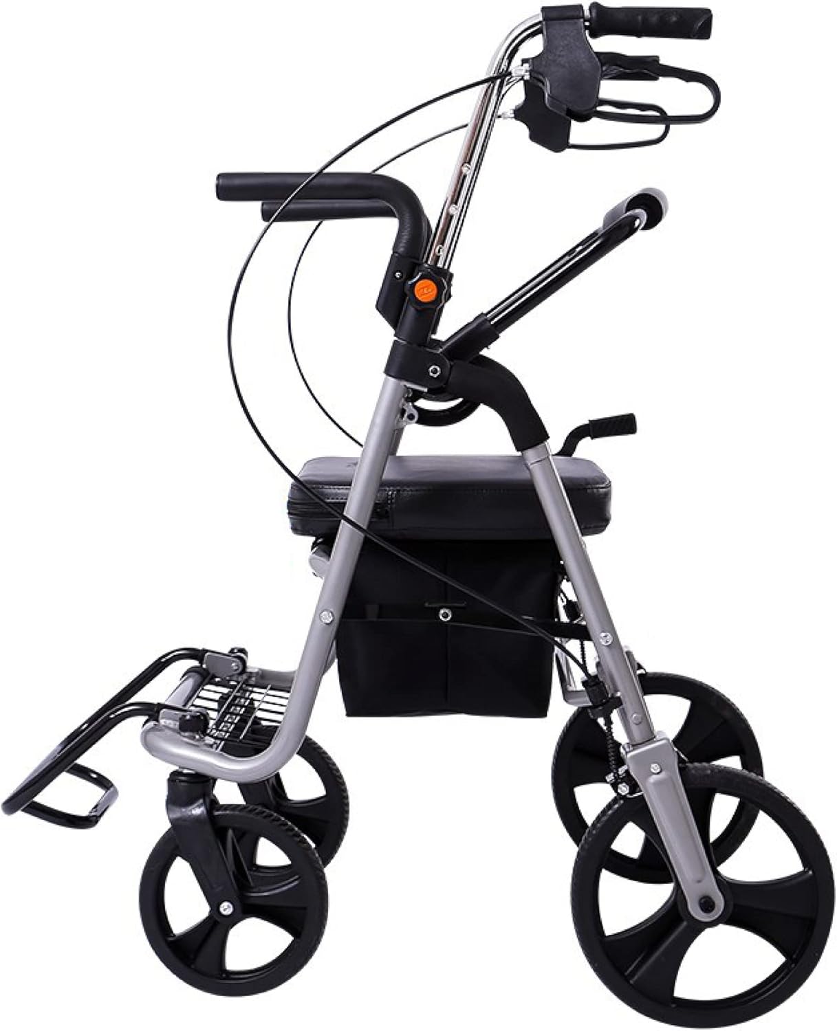Amazon.com: 2 in 1 Rollator-Transport Chair w/Paded Seatrest - Rolling ...