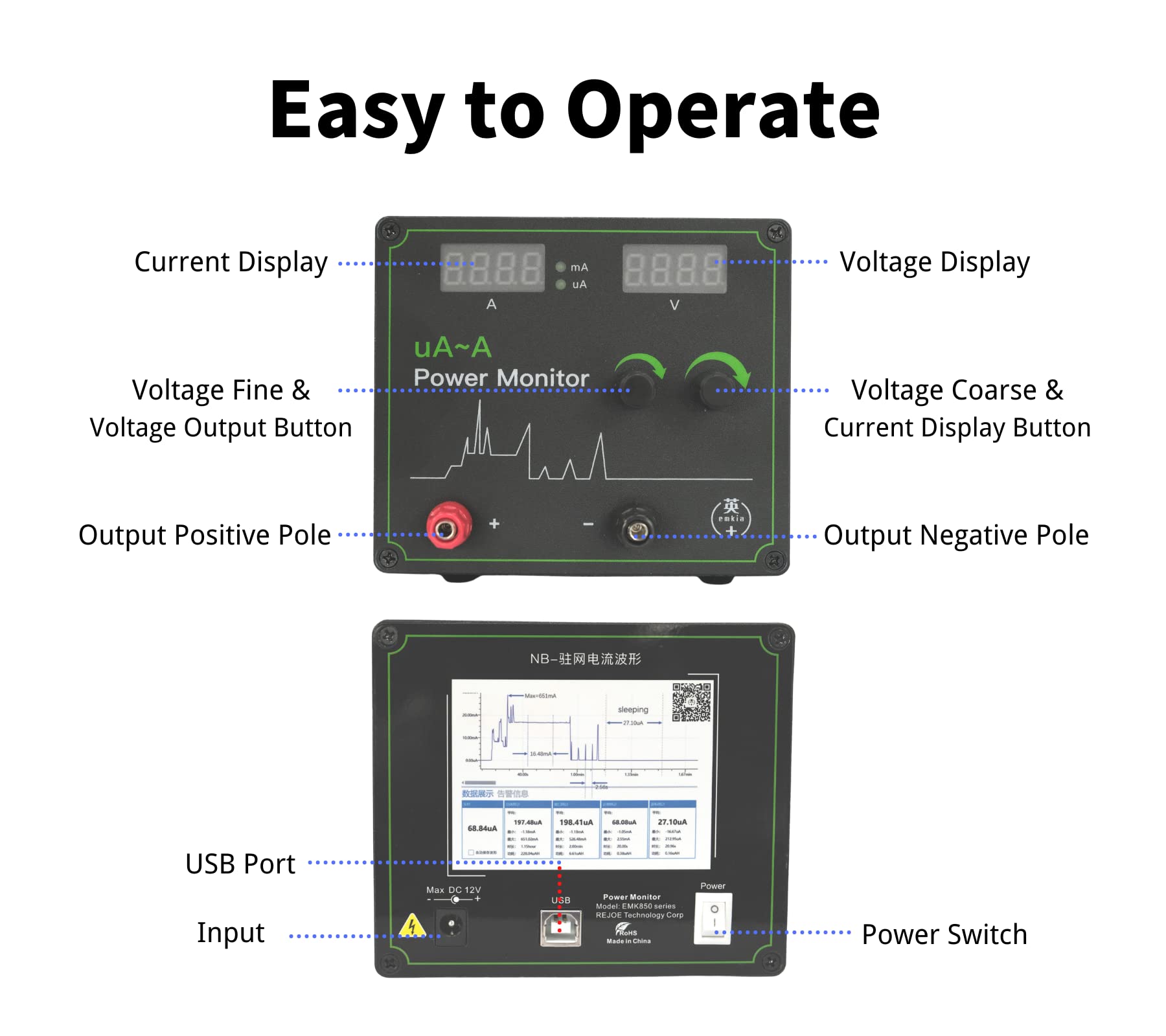 Buy Power Monitor Power Profiler Power Analyzer Battery Profiler DC ...