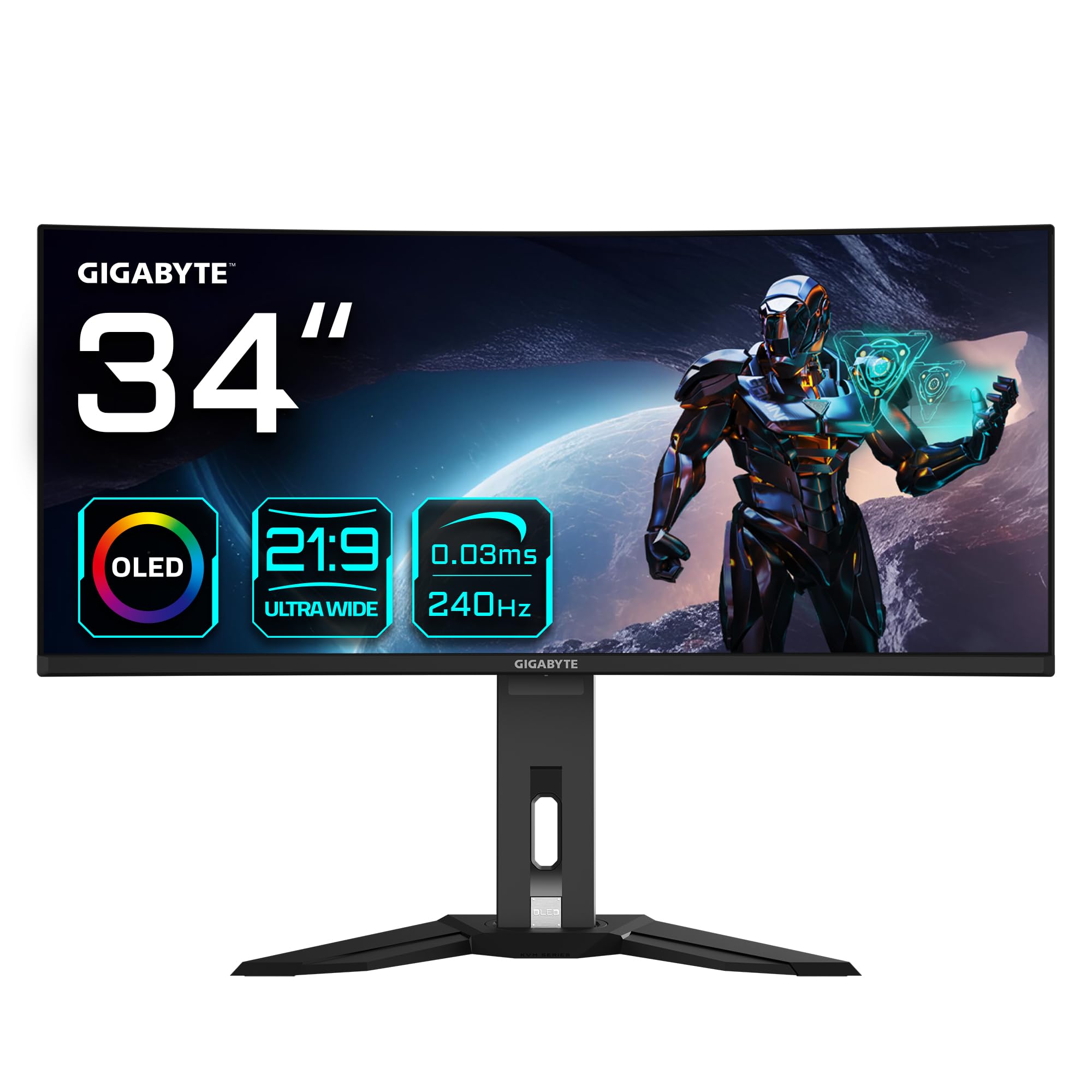 Gigabyte OLED WQHD Curved Gaming Monitor MO34WQC2-34 Zoll, 3440 x 1440 ...