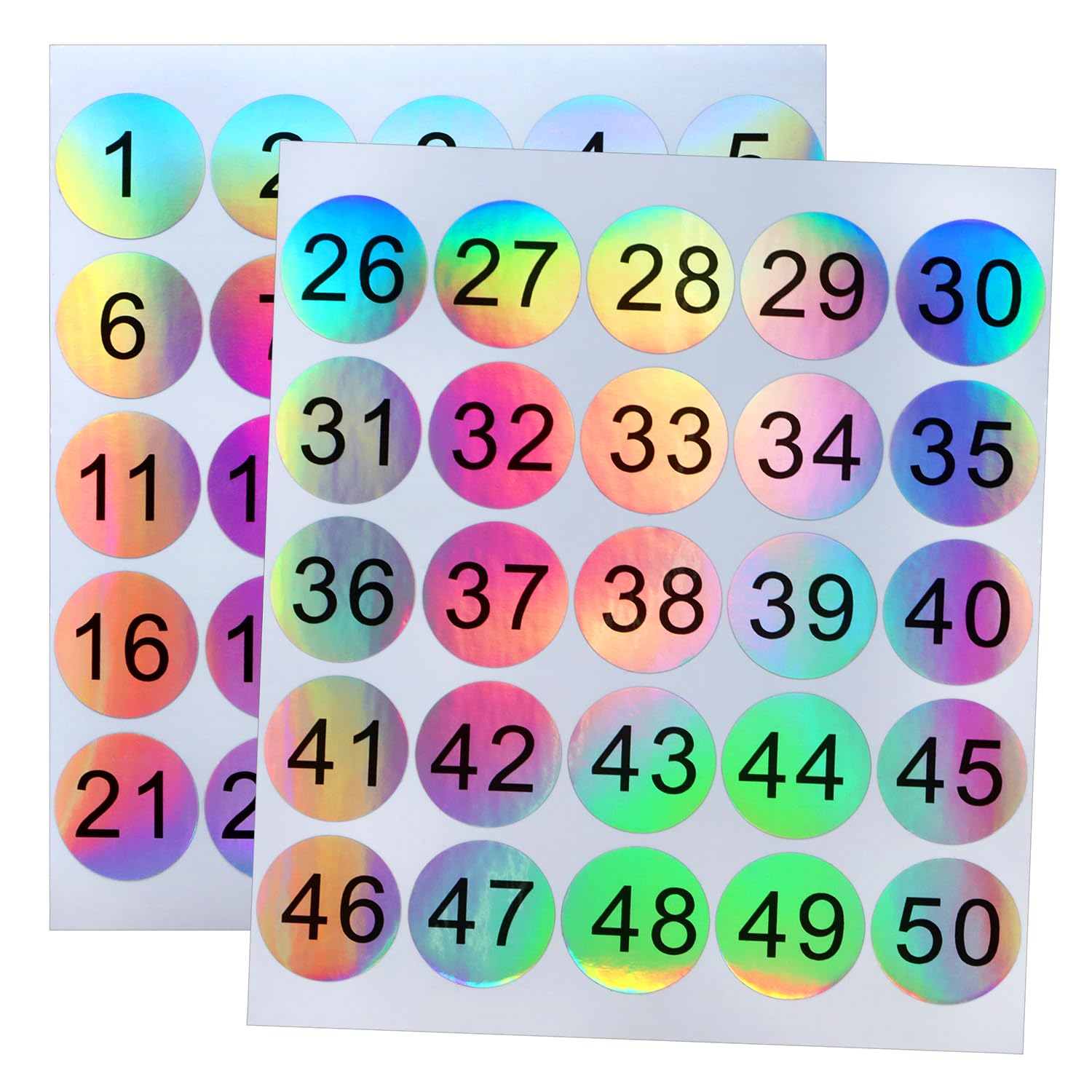 Amazon.com: Mini Skater 0.8 Inch Large Reflective Laser Round Number ...