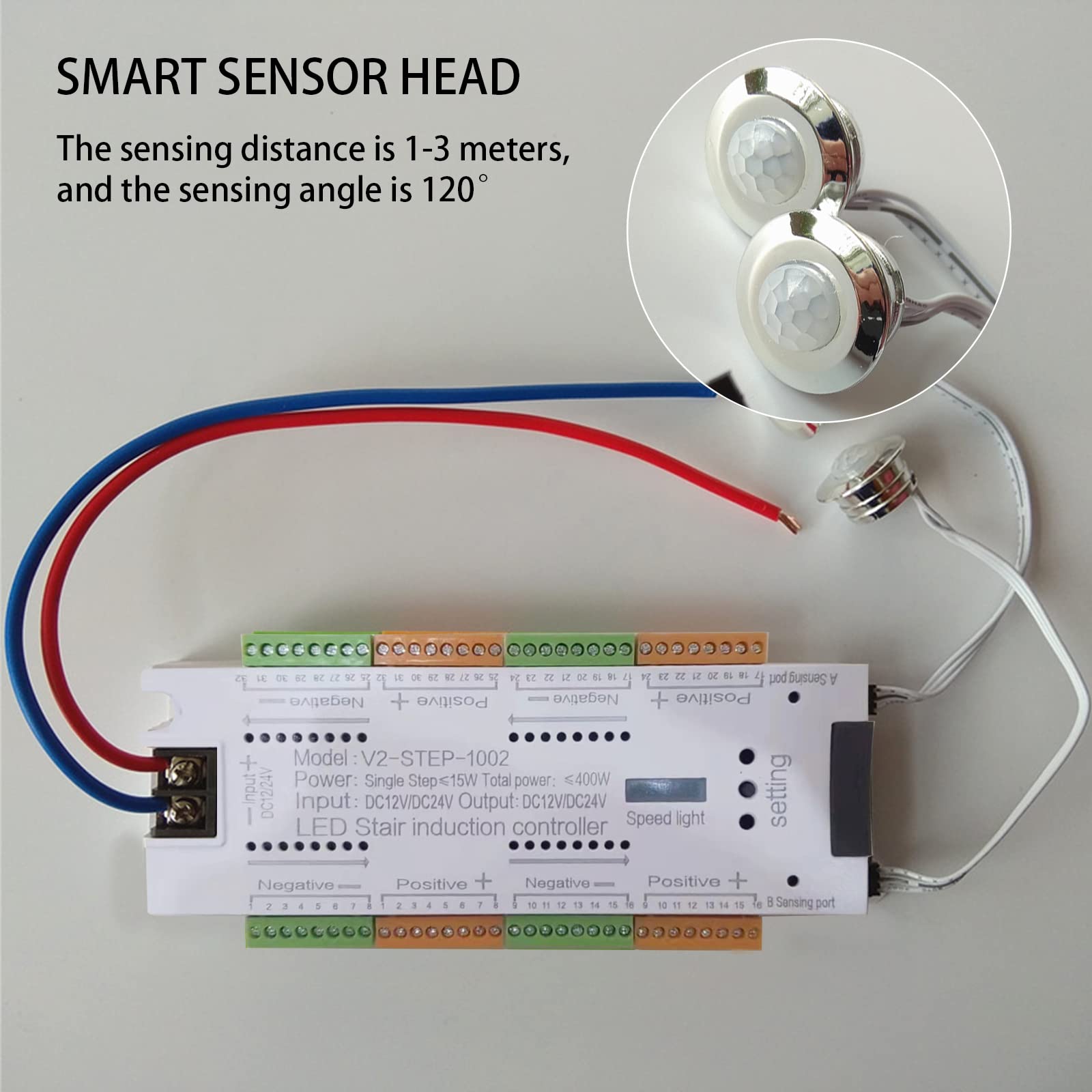 Battery Operated Motion Detector For Led Stair Lighting Motion Sensor